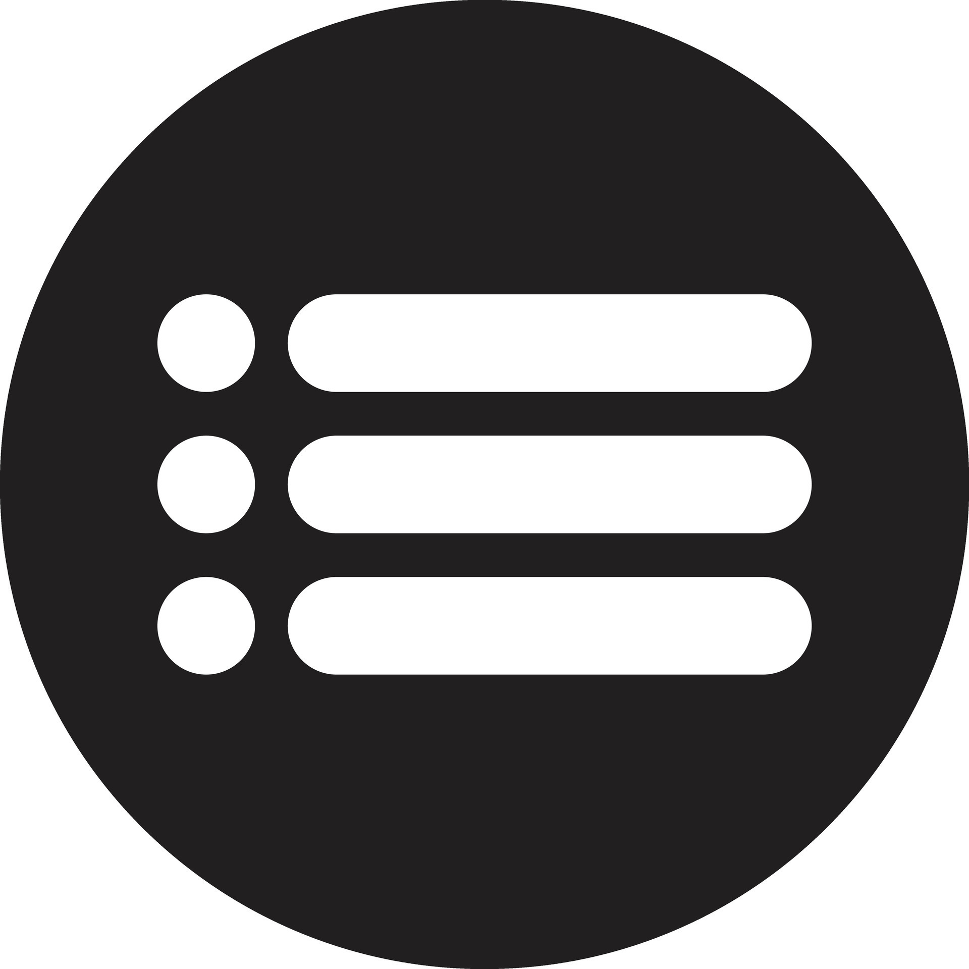 List Icon On Circle Options Sign Content View Options Icon Menu Icon 46858807 Vector Art