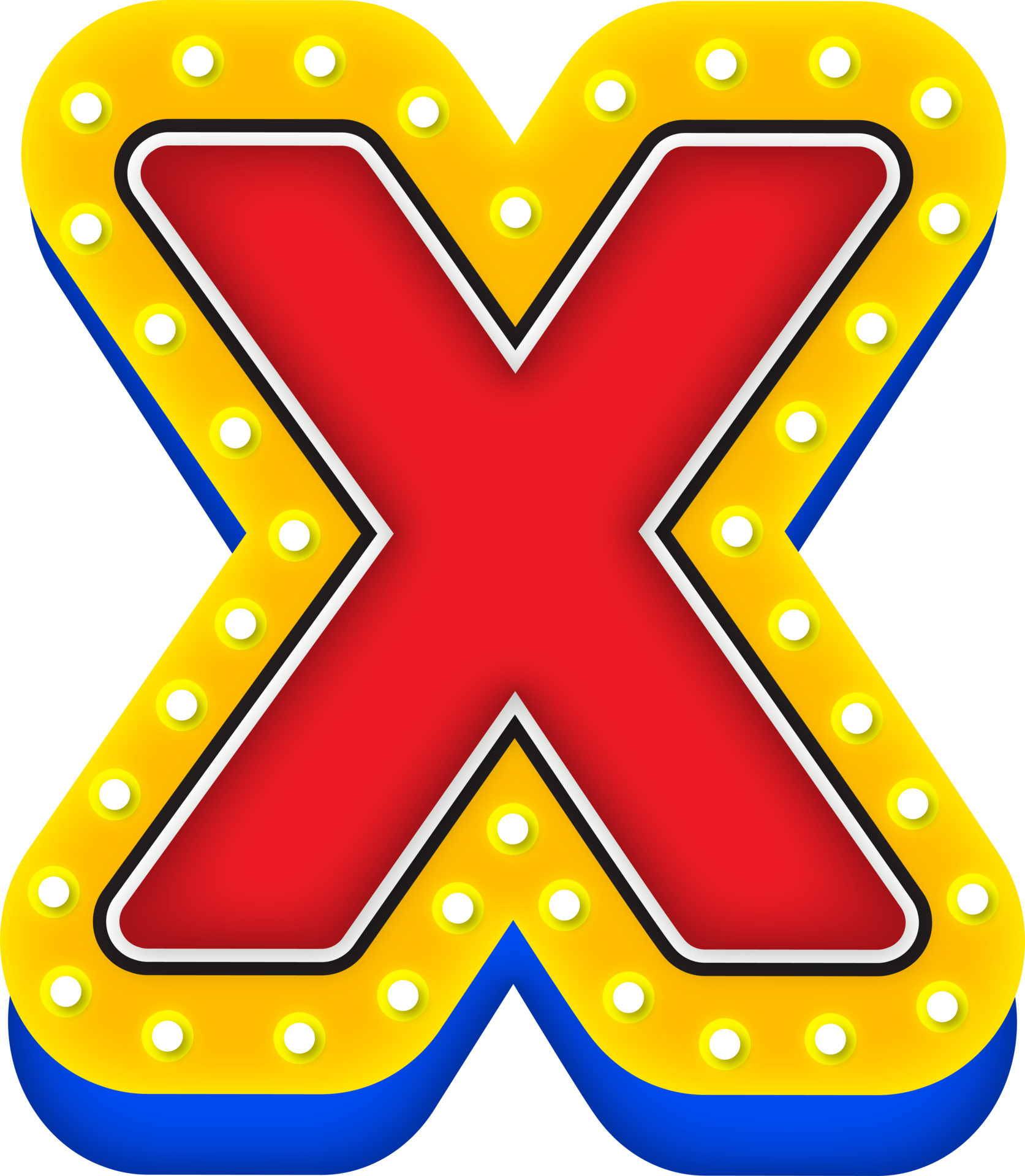 3d Cinema Light Alphabet Letter X 46861366 Png