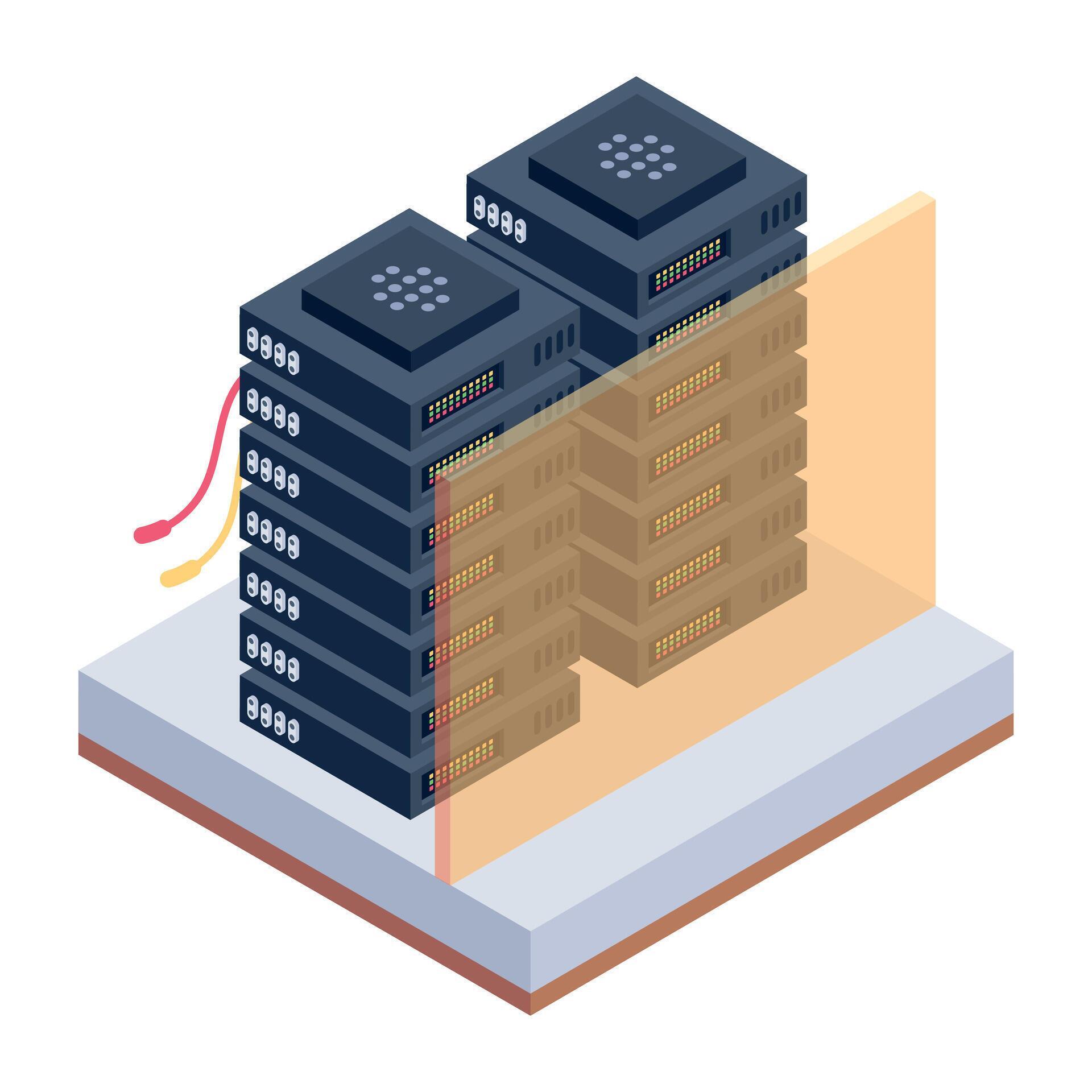 Easy to edit isometric icon of rack enclosures 46863557 Vector Art at ...