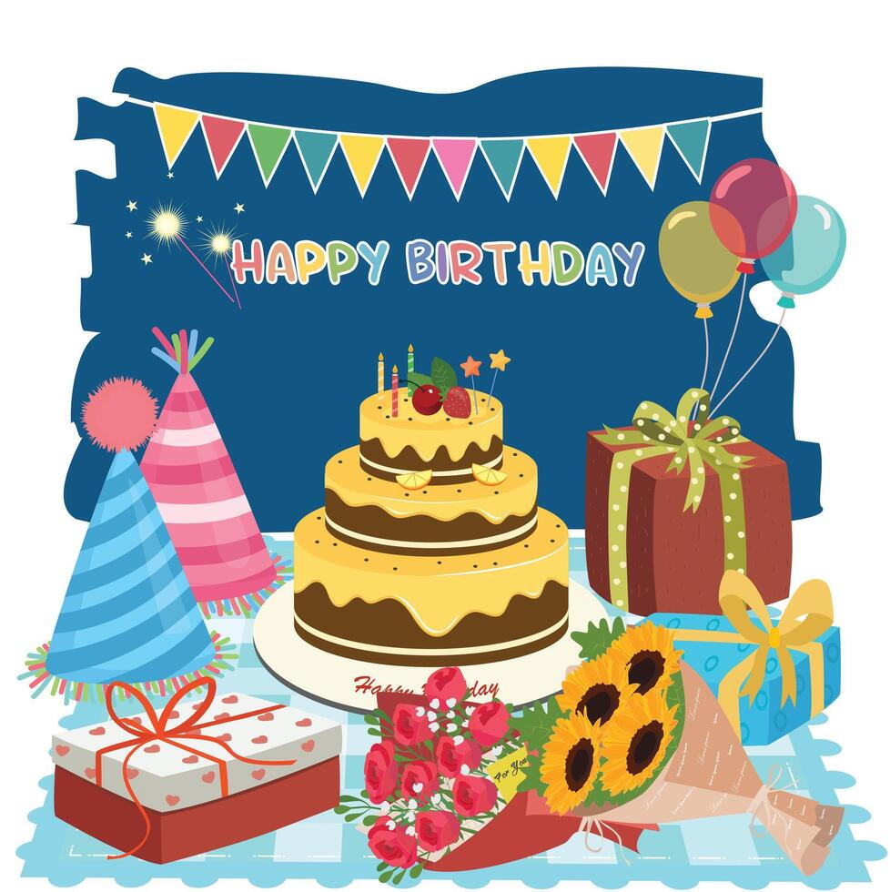 Clipart Balloons Birthday Cake Clipart Balloons Birthday Cake