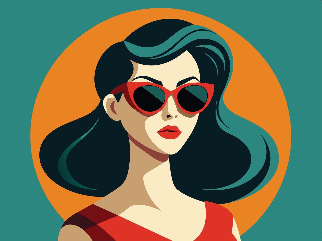 beautiful woman portrait 46868302 Vector Art at Vecteezy