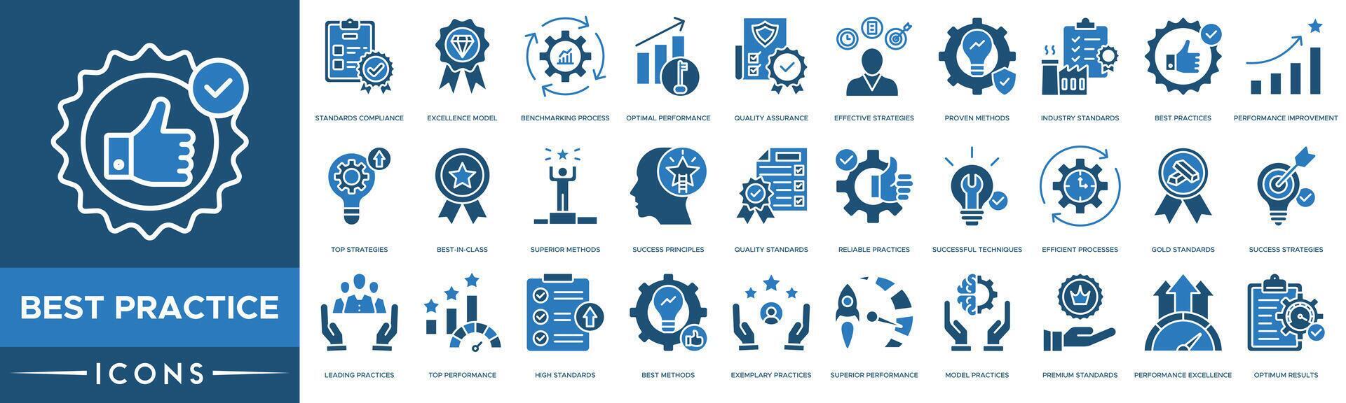 Best Practice icon. Standards Compliance, Excellence Model ...