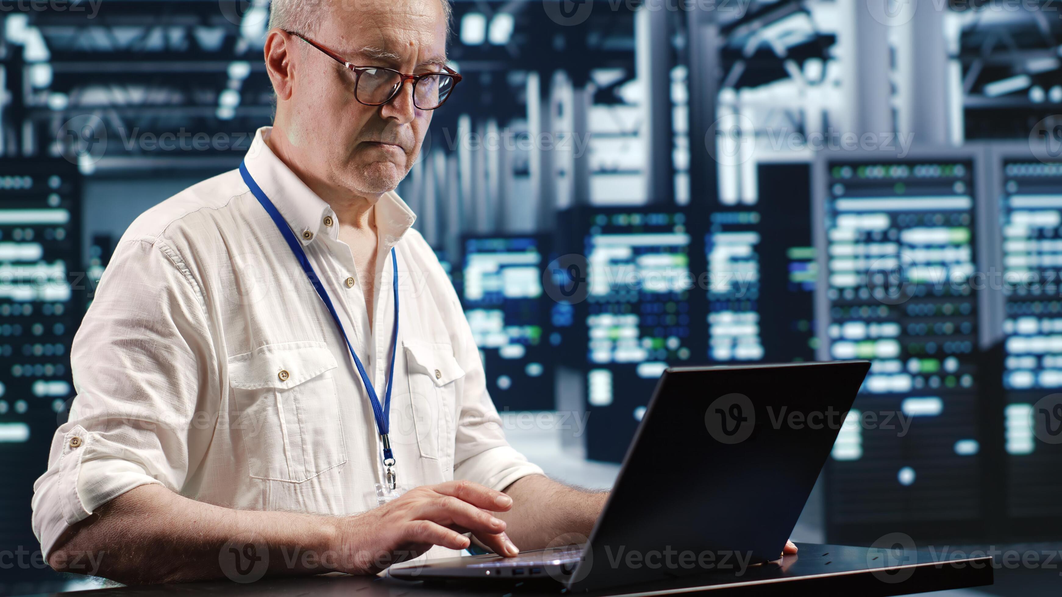 Licensed serviceman expertly managing data while navigating in ... Licensed serviceman expertly managing data while navigating in ...