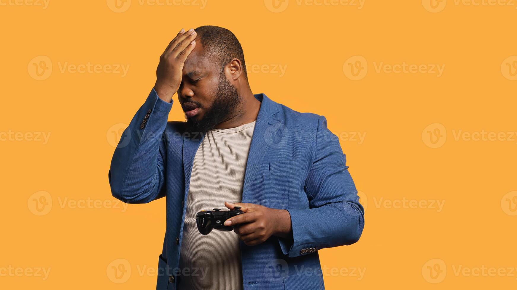 Gamer Annoyed After Losing Online Multiplayer Videogame Being Defeated