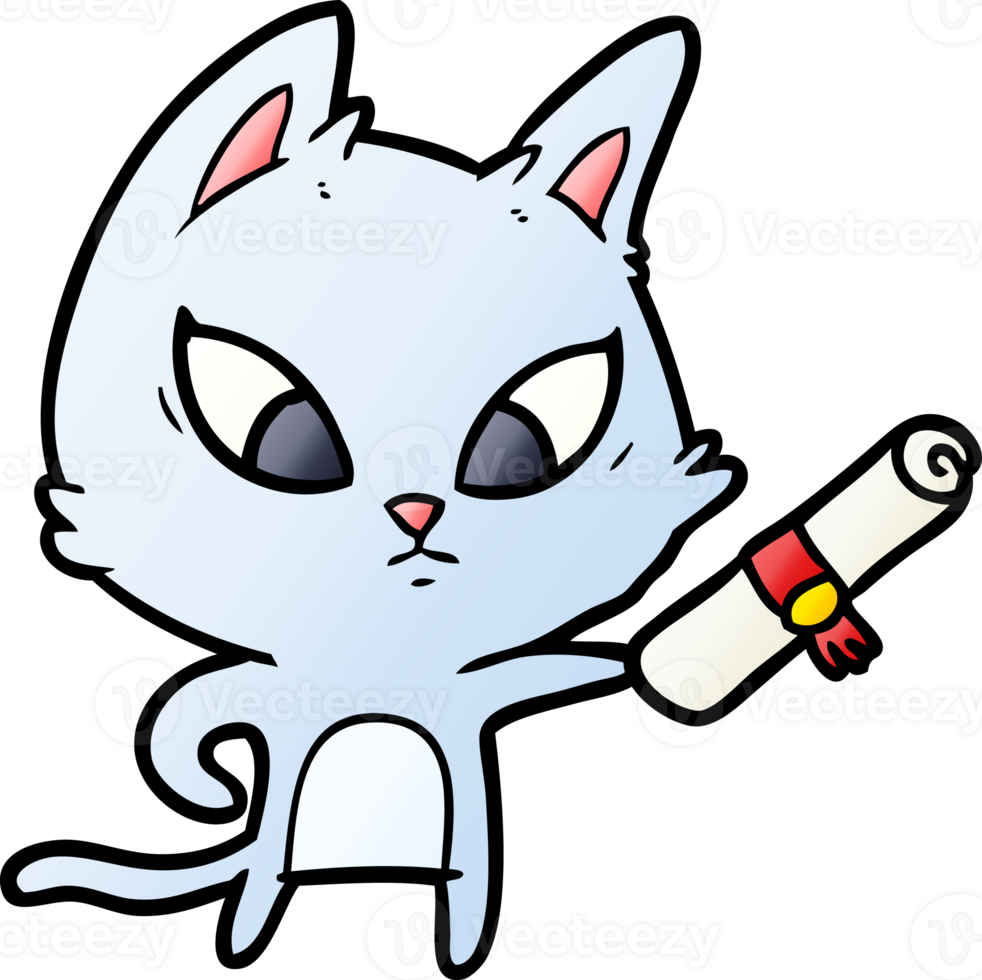 confused cartoon cat drawing 46877269 PNG