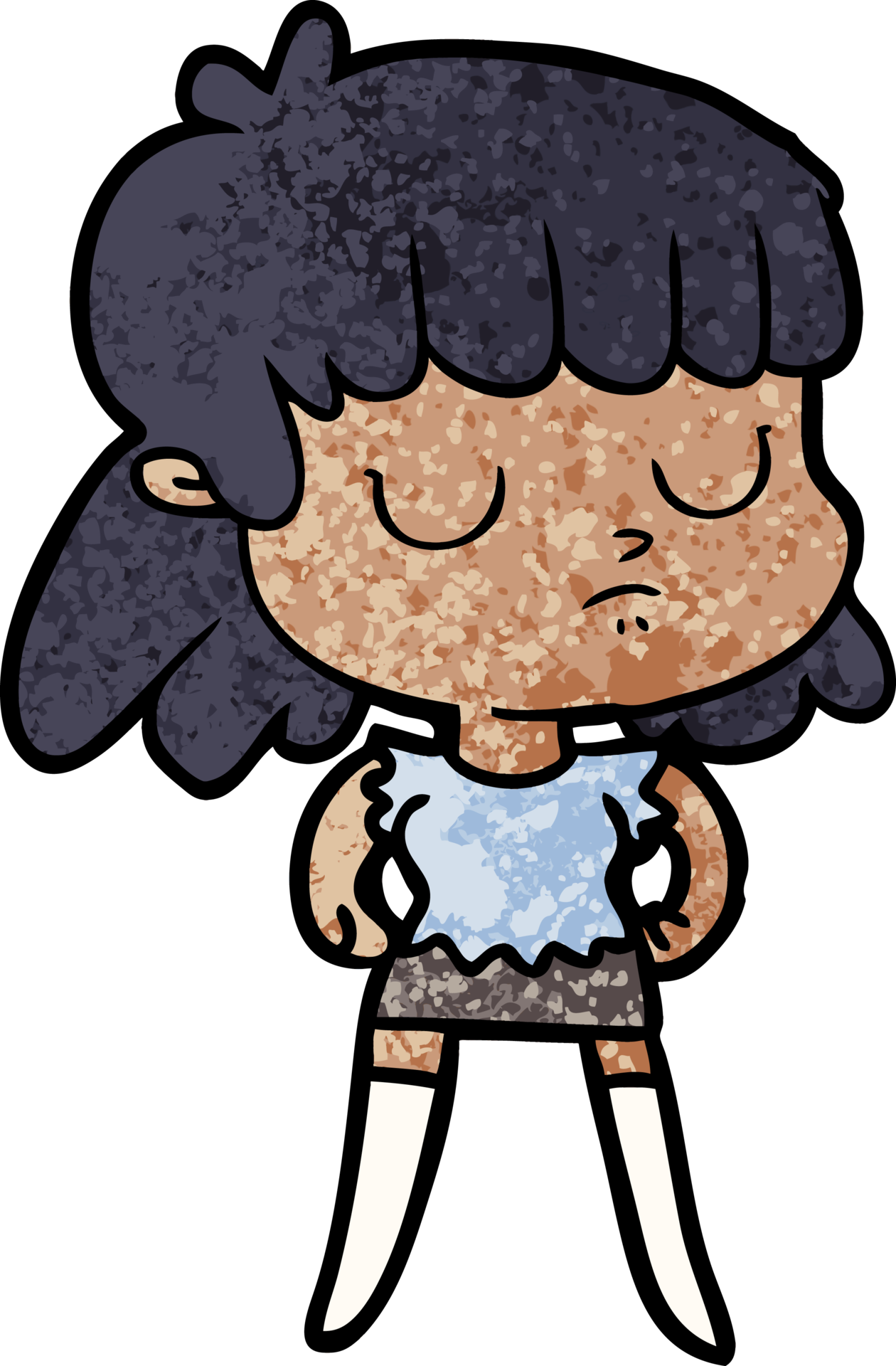 cartoon indifferent woman drawing 46877274 PNG