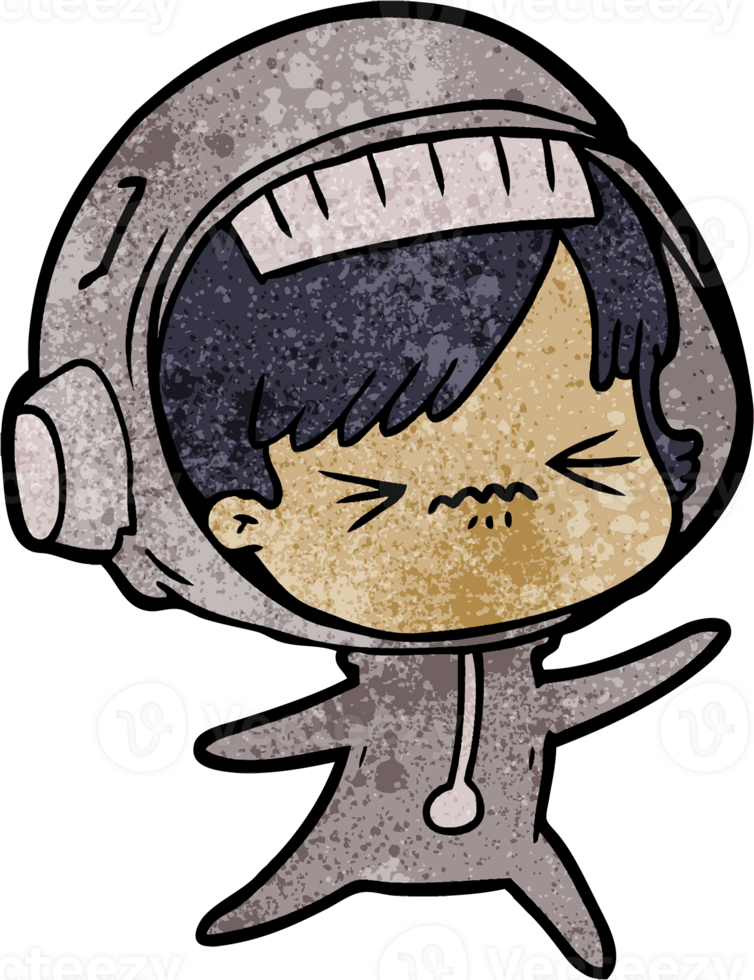 Angry Cartoon Space Girl Drawing 46878088 Png