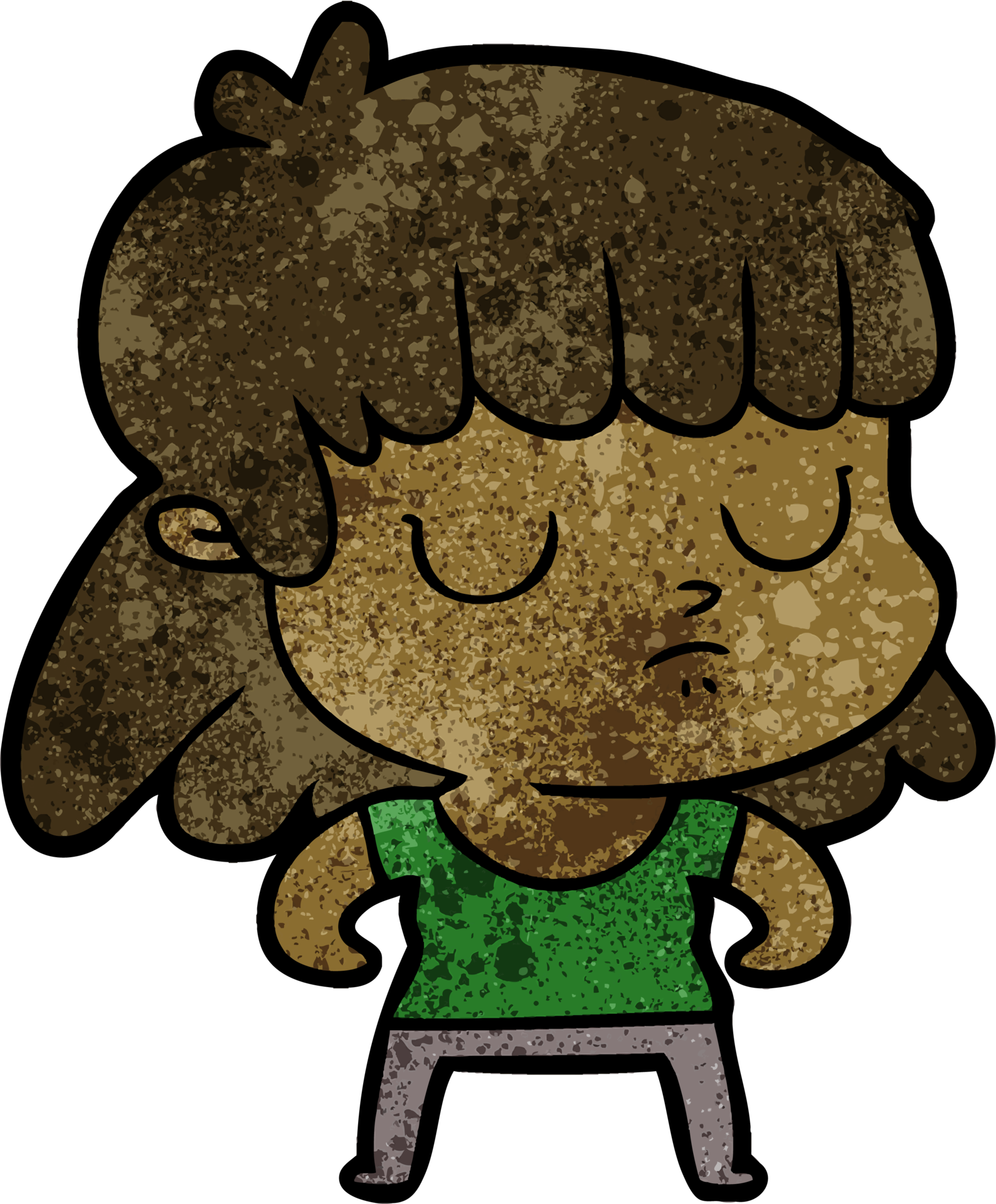 cartoon indifferent woman drawing 46879221 PNG