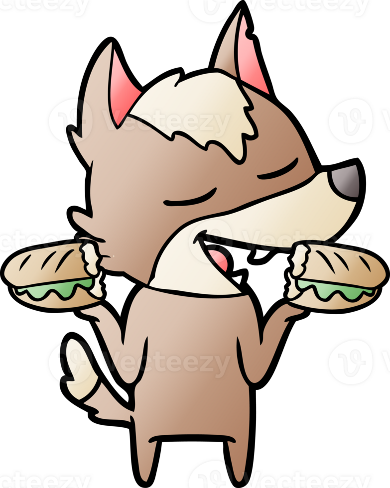 Cartoon Wolf Laughing Drawing 46879510 Png