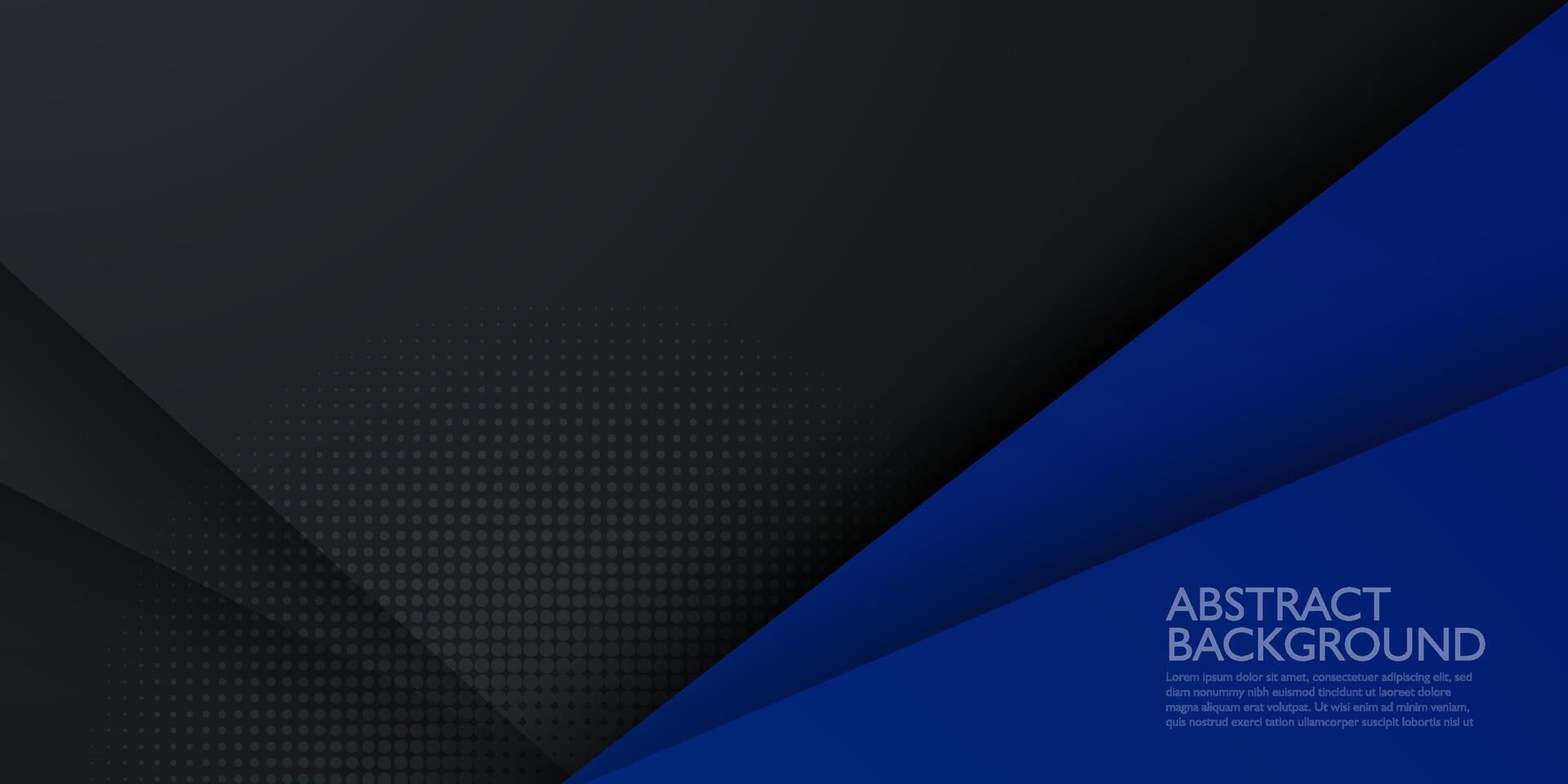 Abstract dark gray and blue overlap background with square papercut pattern. Futuristic ...