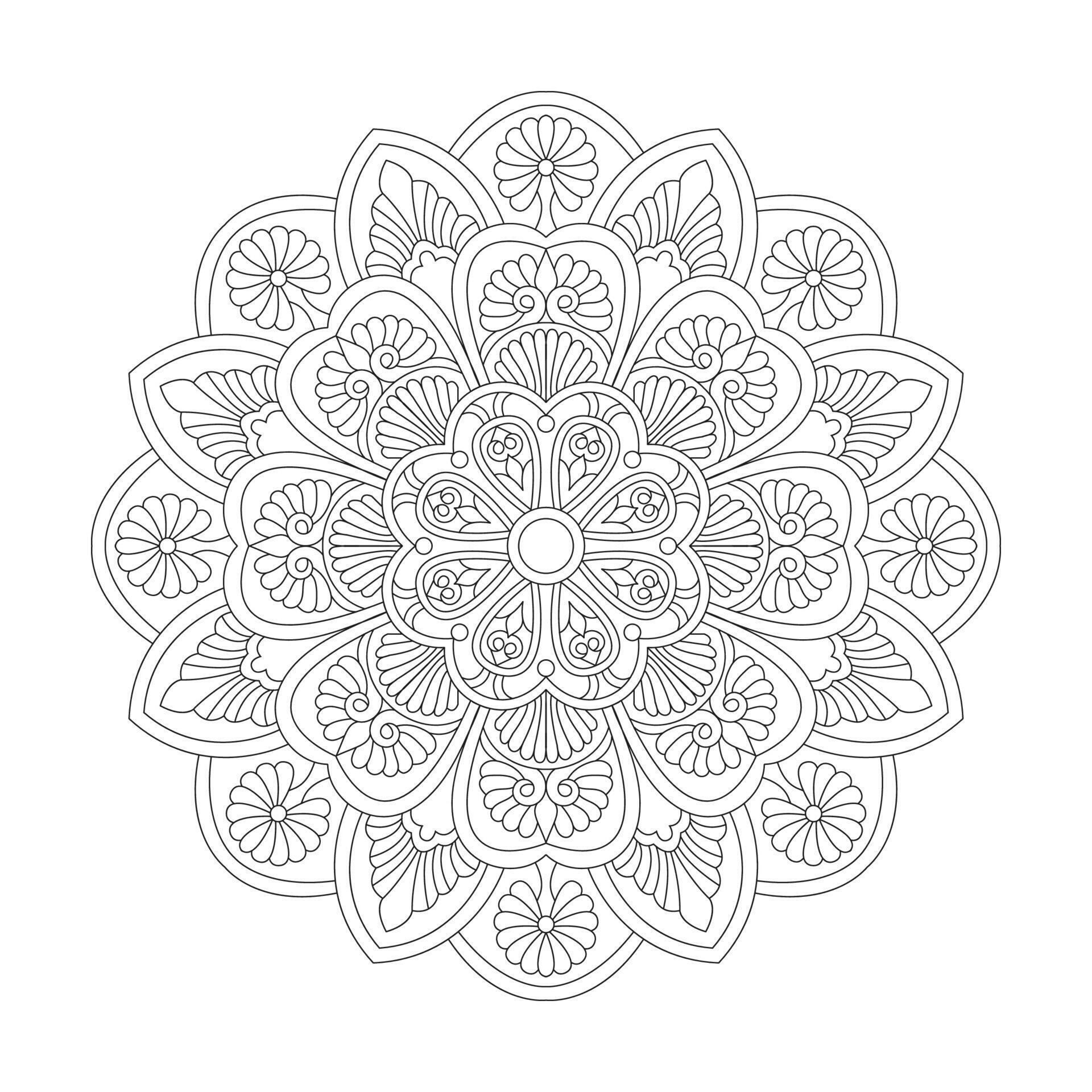 Mystical Abstract Mandala Coloring Book Page For Kdp Book Interior