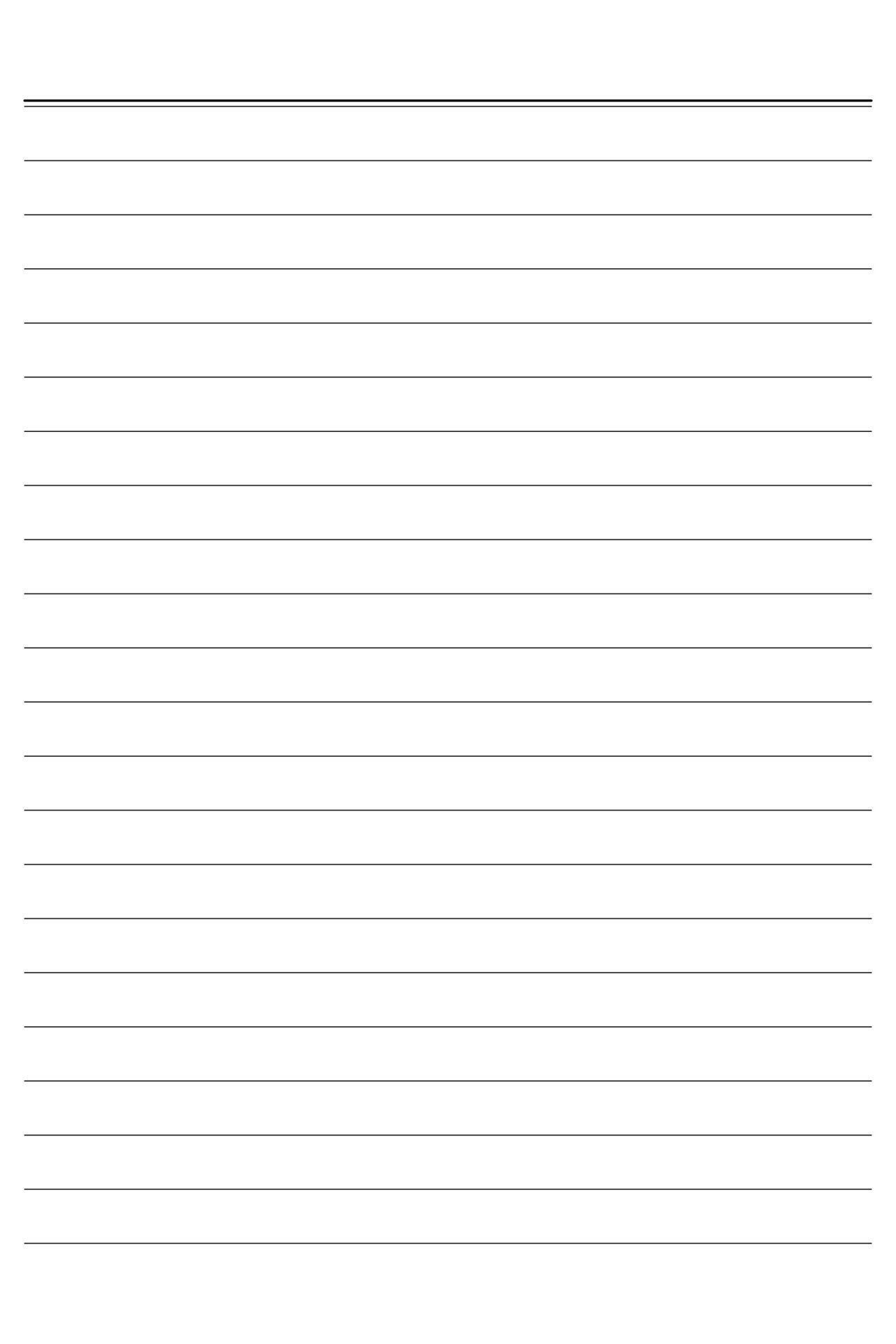Blank lined paper sheet. Notepad and notebook template. Black and white ...