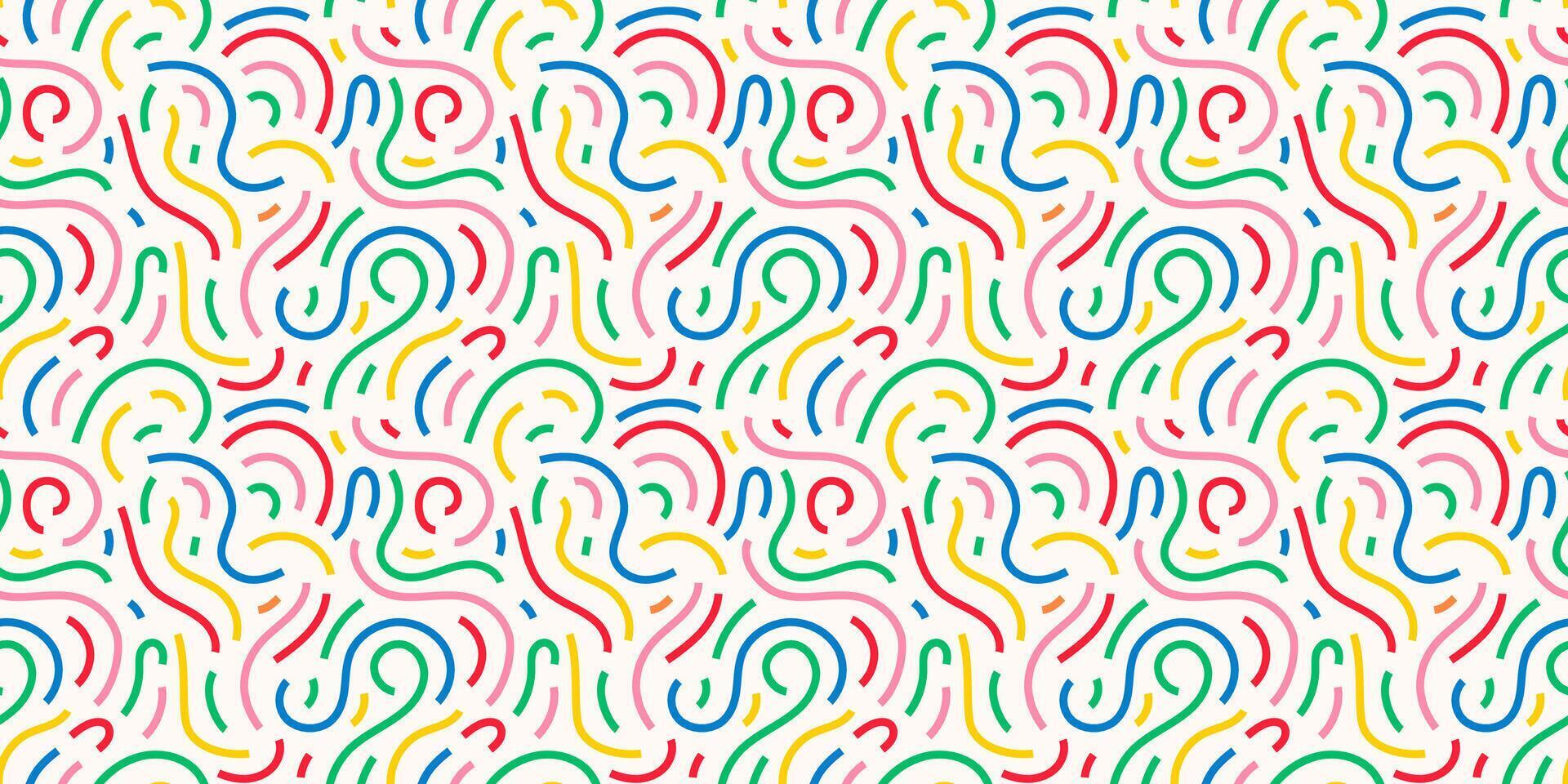 Fun colorful line doodle seamless pattern 46891557 Vector Art at Vecteezy Fun colorful line doodle seamless pattern 46891557 Vector Art at Vecteezy