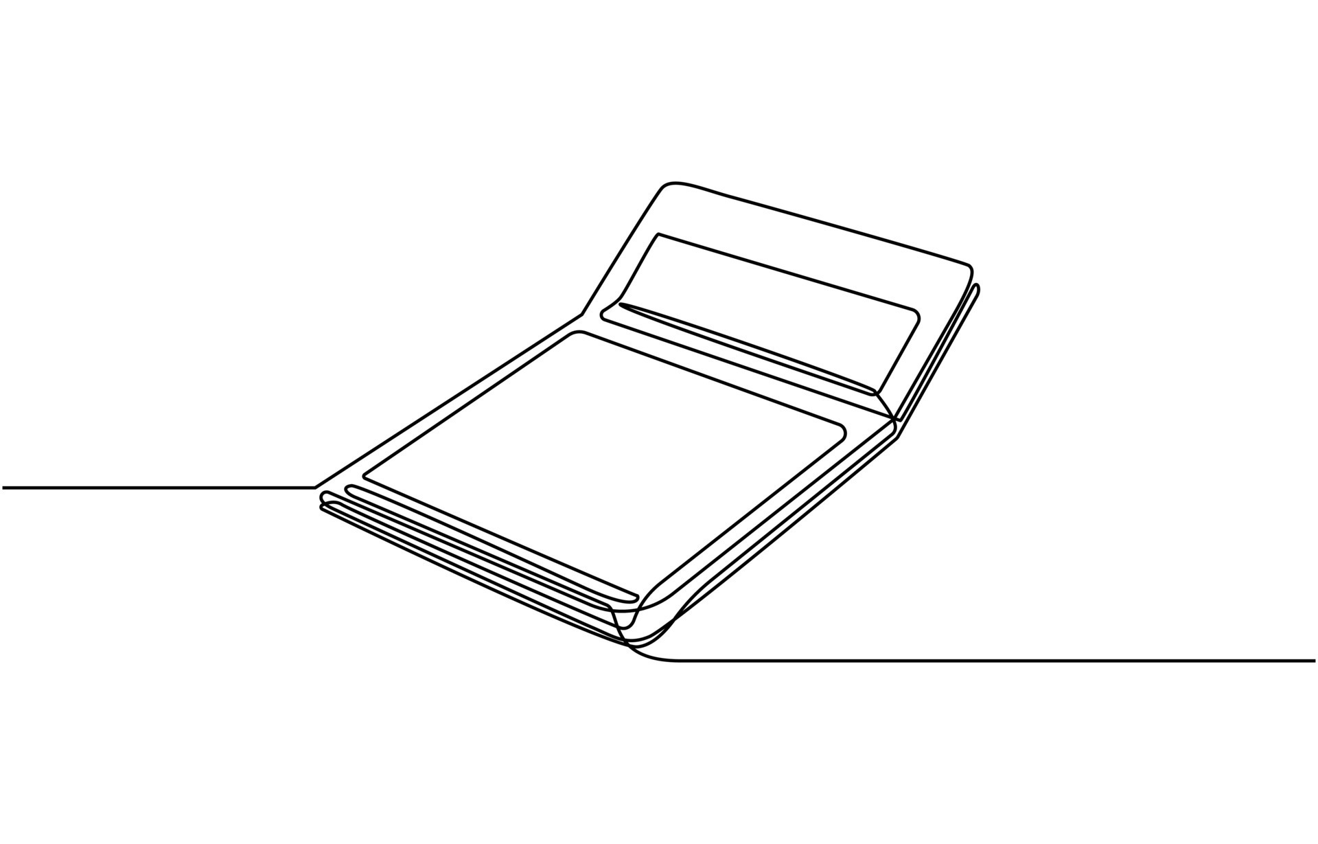 Back to school one line drawing. Calculators,Continuous line drawing of ...