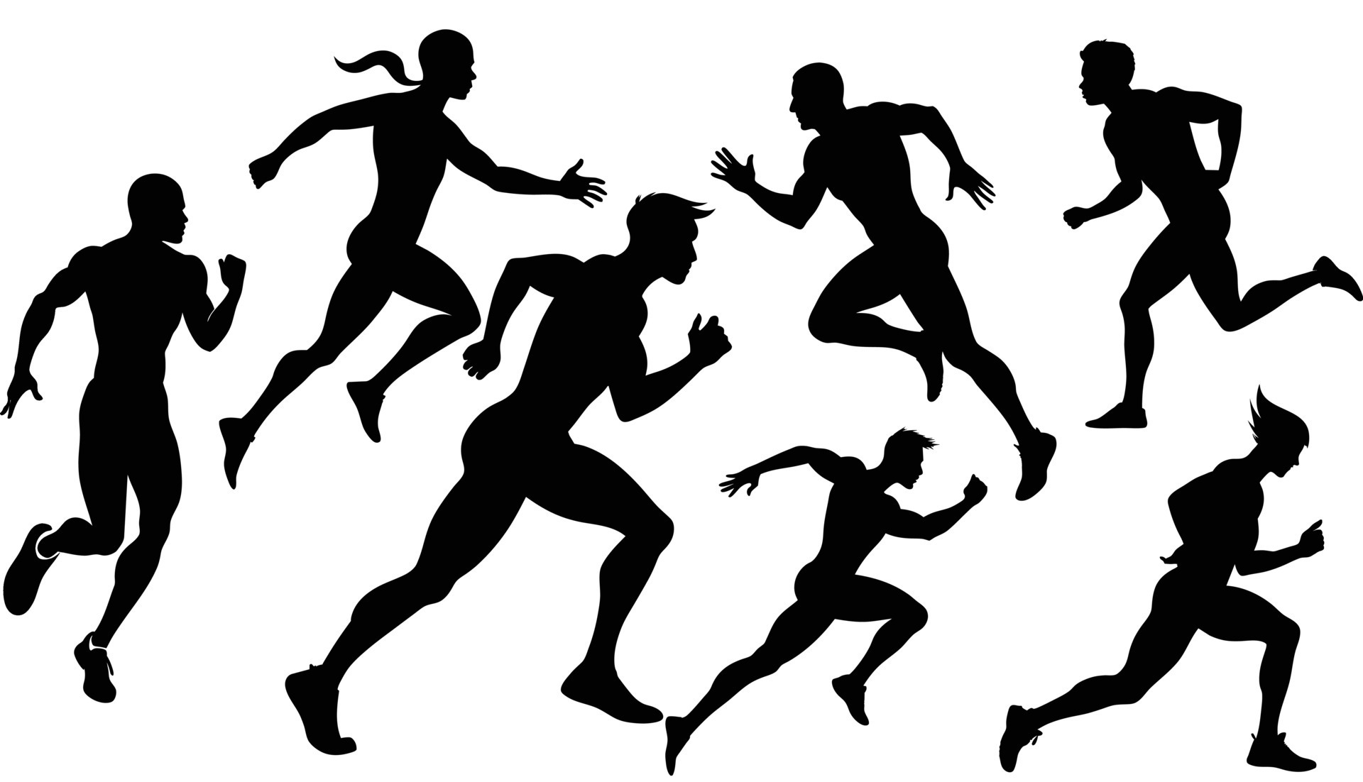 Fitness Runner Silhouettes Collection 46898647 Vector Art at Vecteezy
