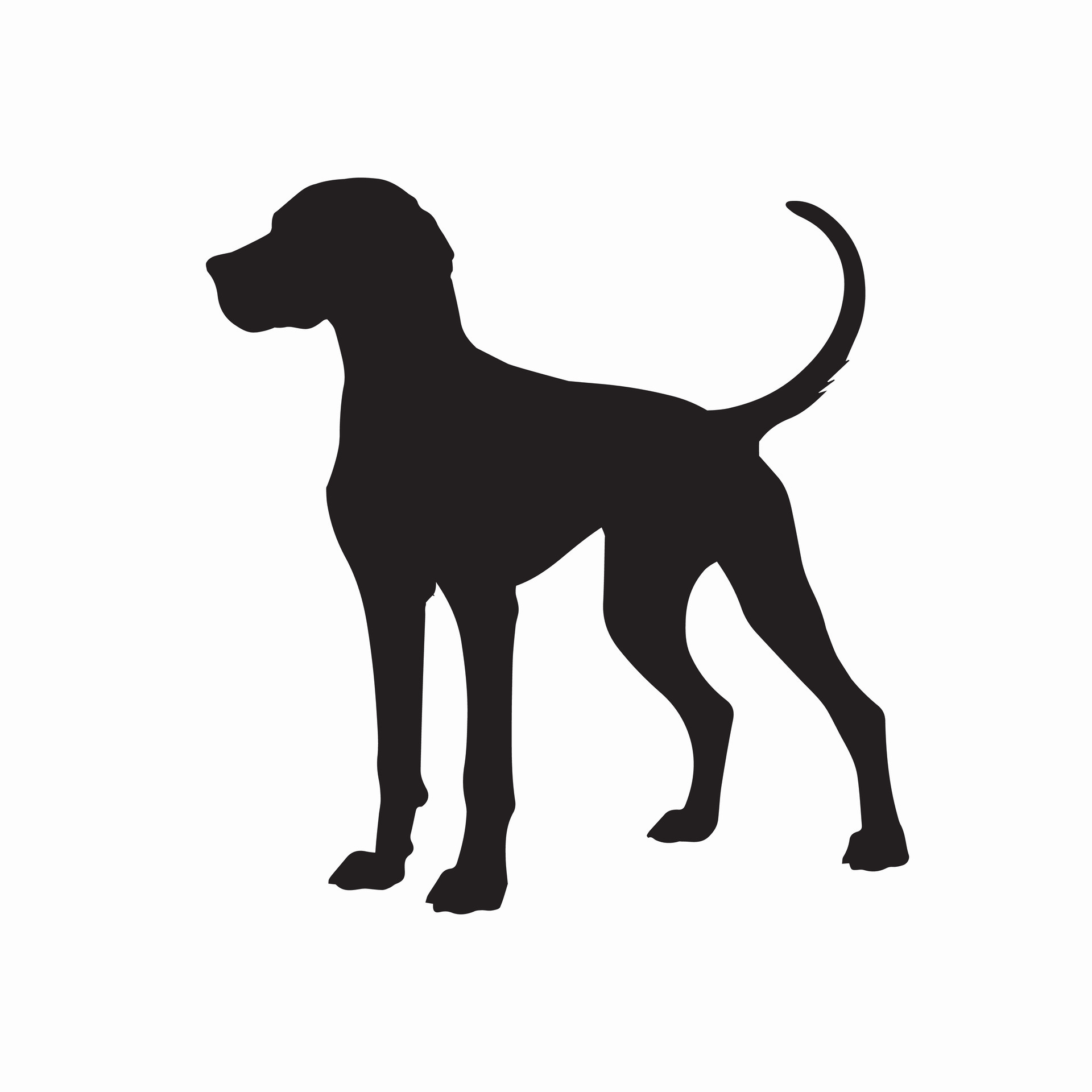 Dog Side view silhouette - Vizsla Dog silhouette - black dog ... Dog Side view silhouette - Vizsla Dog silhouette - black dog ...