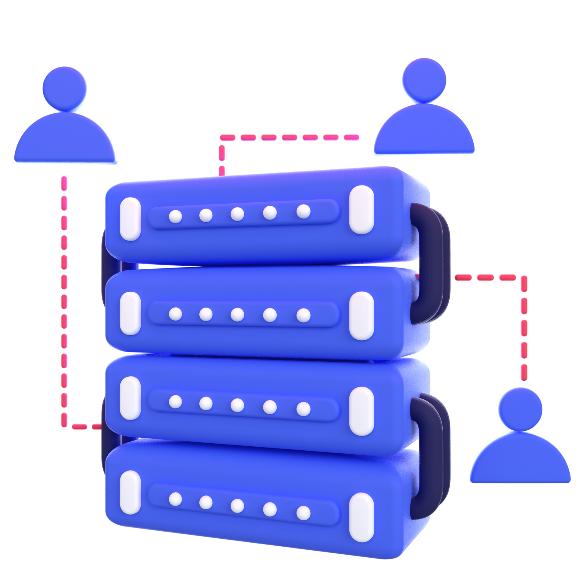 Web Optimization 3D icon concept. 3d illustration of server connection ...