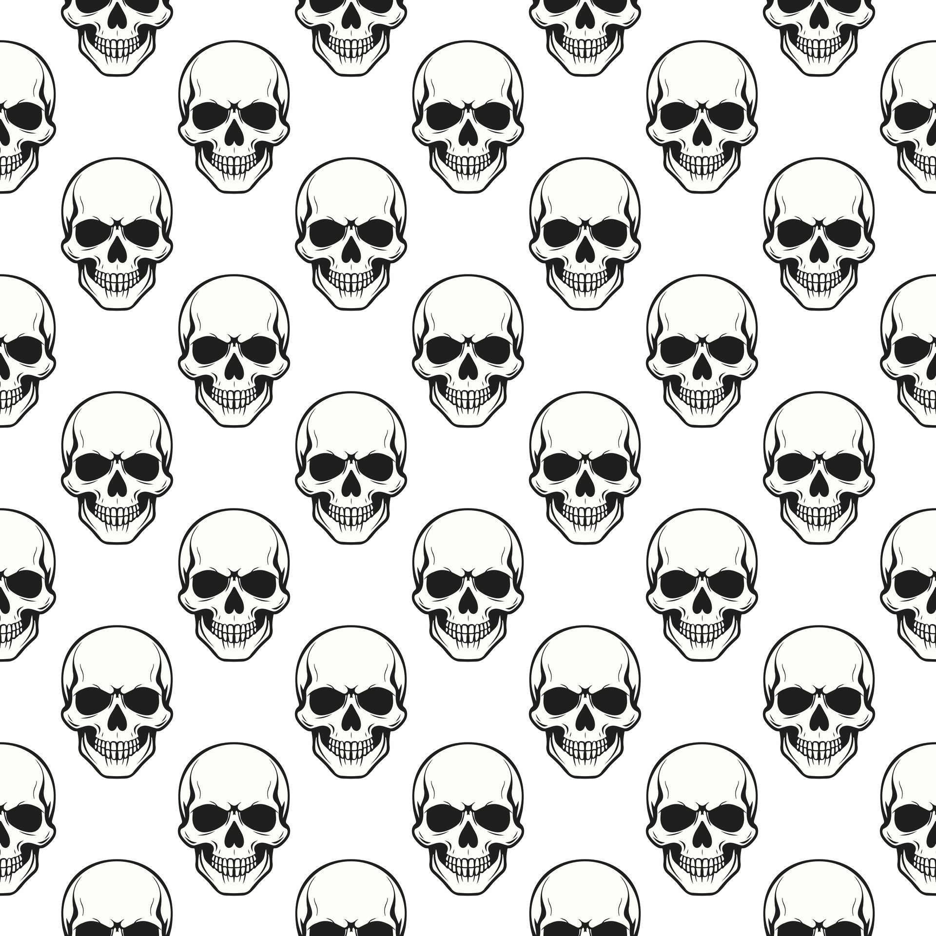 Skull Seamless Pattern 46904191 Vector Art at Vecteezy
