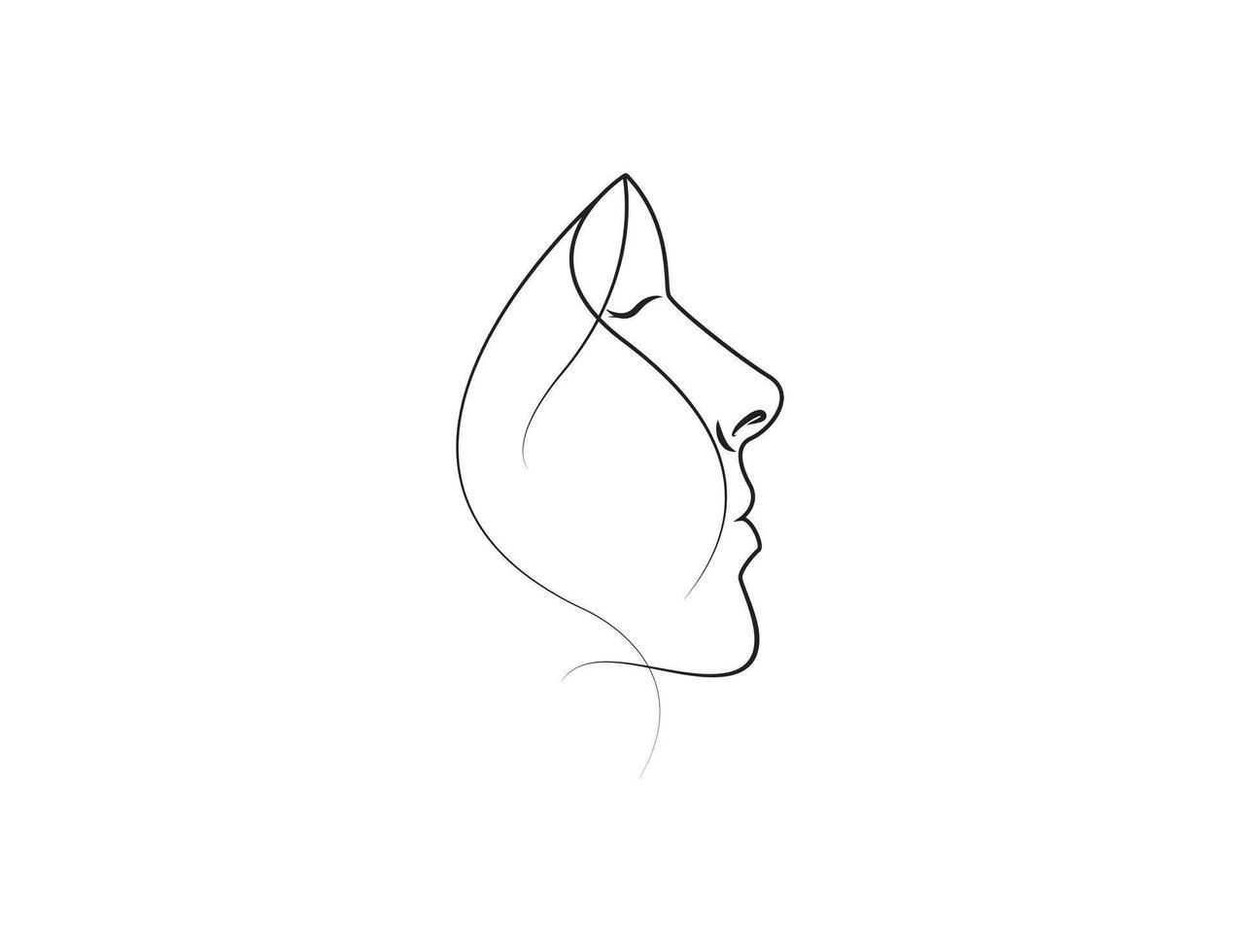 Woman Face Continuous Line Drawing 46904606 Vector Art At Vecteezy