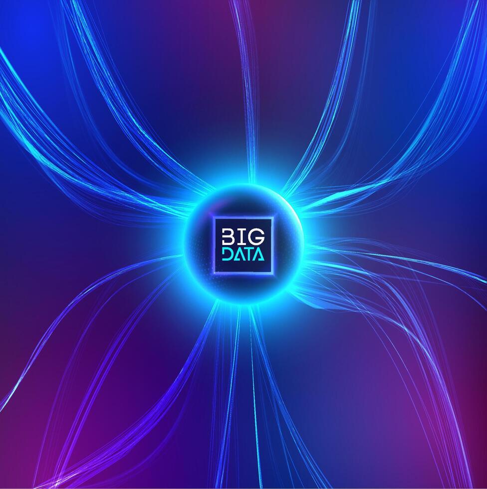 Data Flow Technology Background Information Flow Big Data Illustration