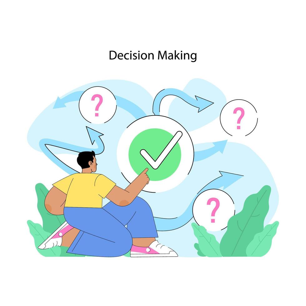 Decision making concept. Flat illustration 46909480 Vector Art at Vecteezy Decision making concept. Flat illustration 46909480 Vector Art at Vecteezy