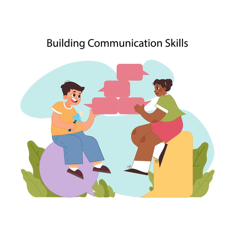 Communication skills concept. Flat illustration 46909500 Vector Art at ... Communication skills concept. Flat illustration 46909500 Vector Art at ...