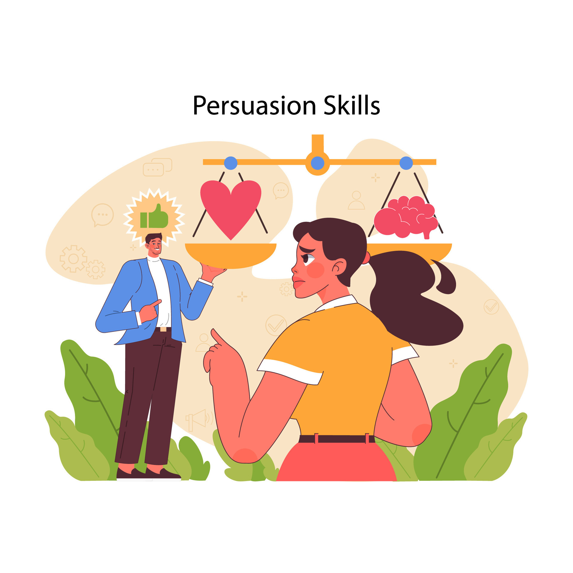 Persuasion skills concept. Flat illustration 46909508 Vector Art at ... Persuasion skills concept. Flat illustration 46909508 Vector Art at ...