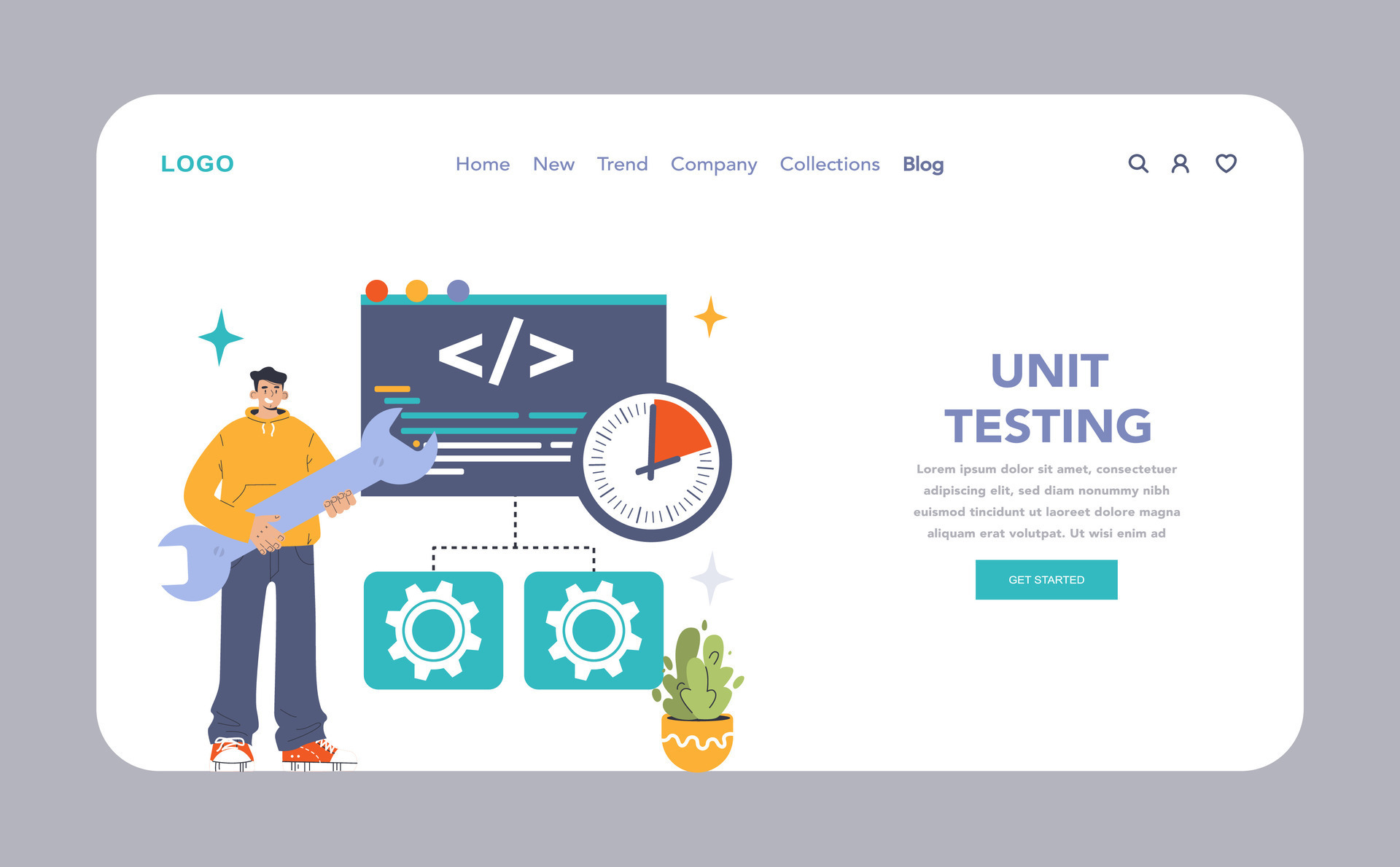 Software testing web banner or landing page. Code testing 46910306 ...