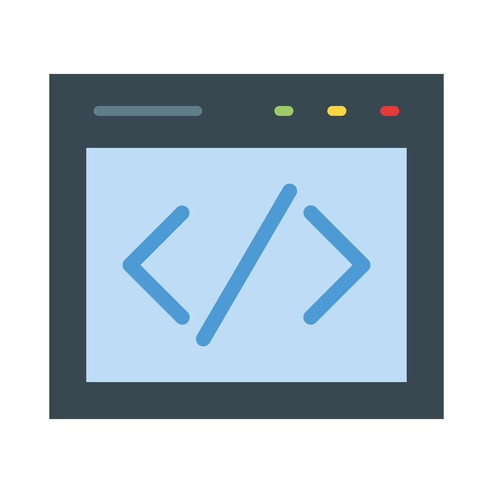 Coding Flat Icon Design 46912527 Vector Art at Vecteezy