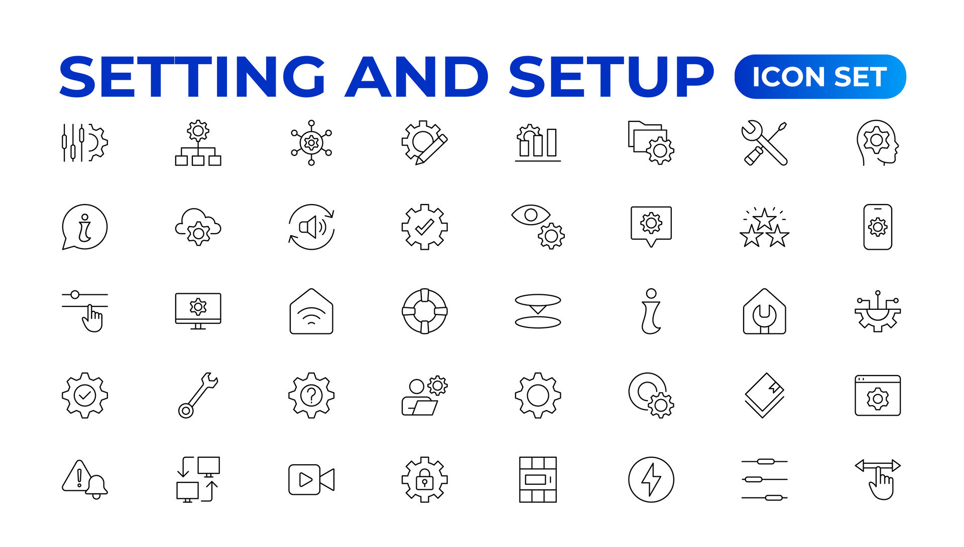 Setting And Setup Solid Icon Collection App And Website Settings Icon