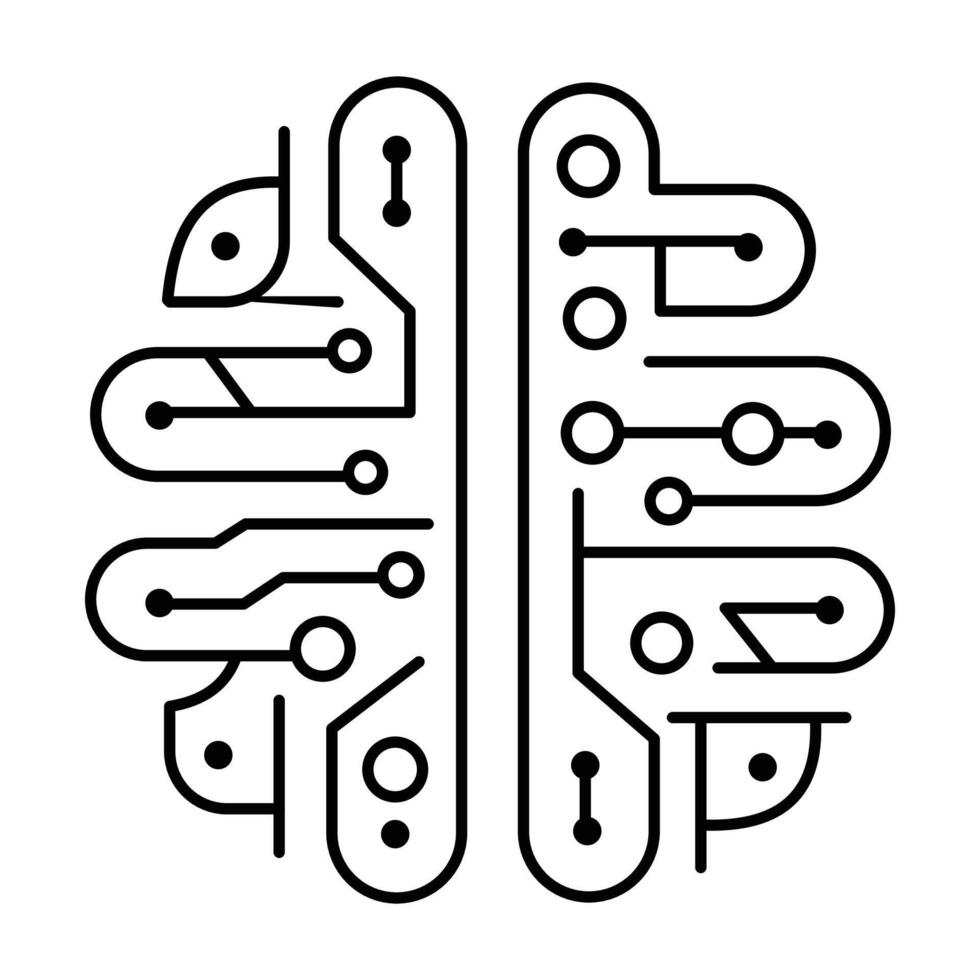 Artificial intelligence Brain 46912960 Vector Art at Vecteezy