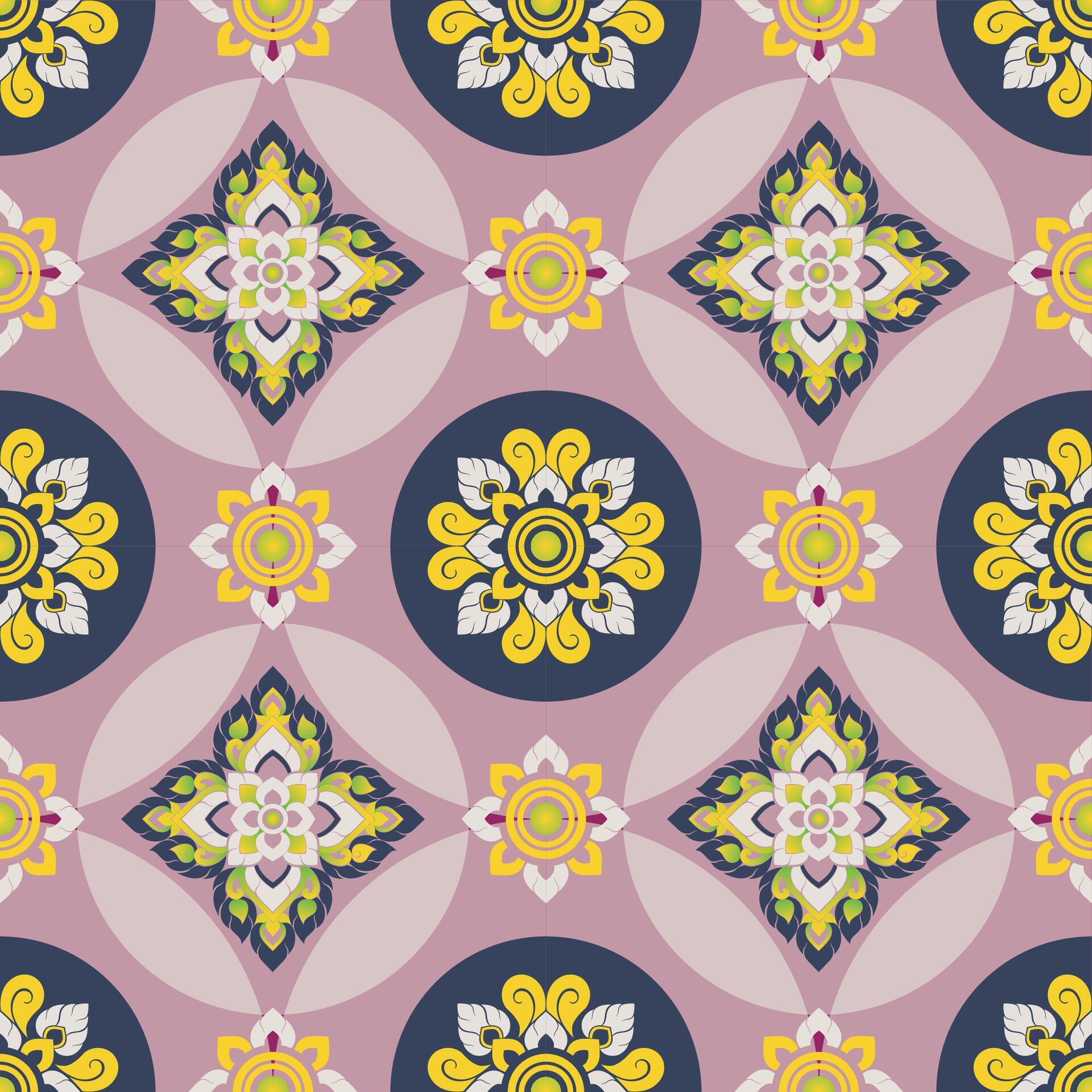 Seamless Pattern on a Traditional Asian Art Motif that is Transformed ...