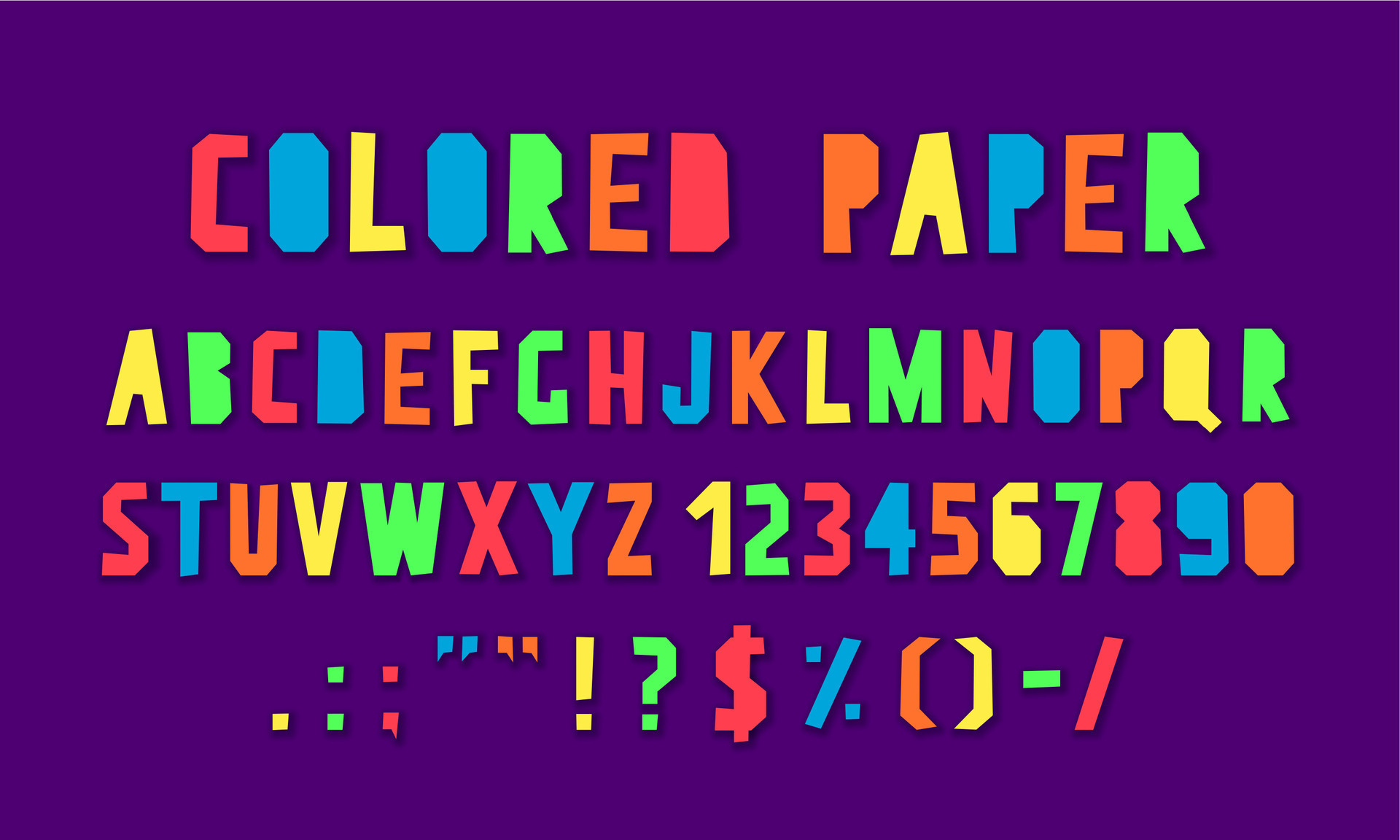 Craft Paper Cut Font Creative Collage Abc Type 46915898 Vector Art At