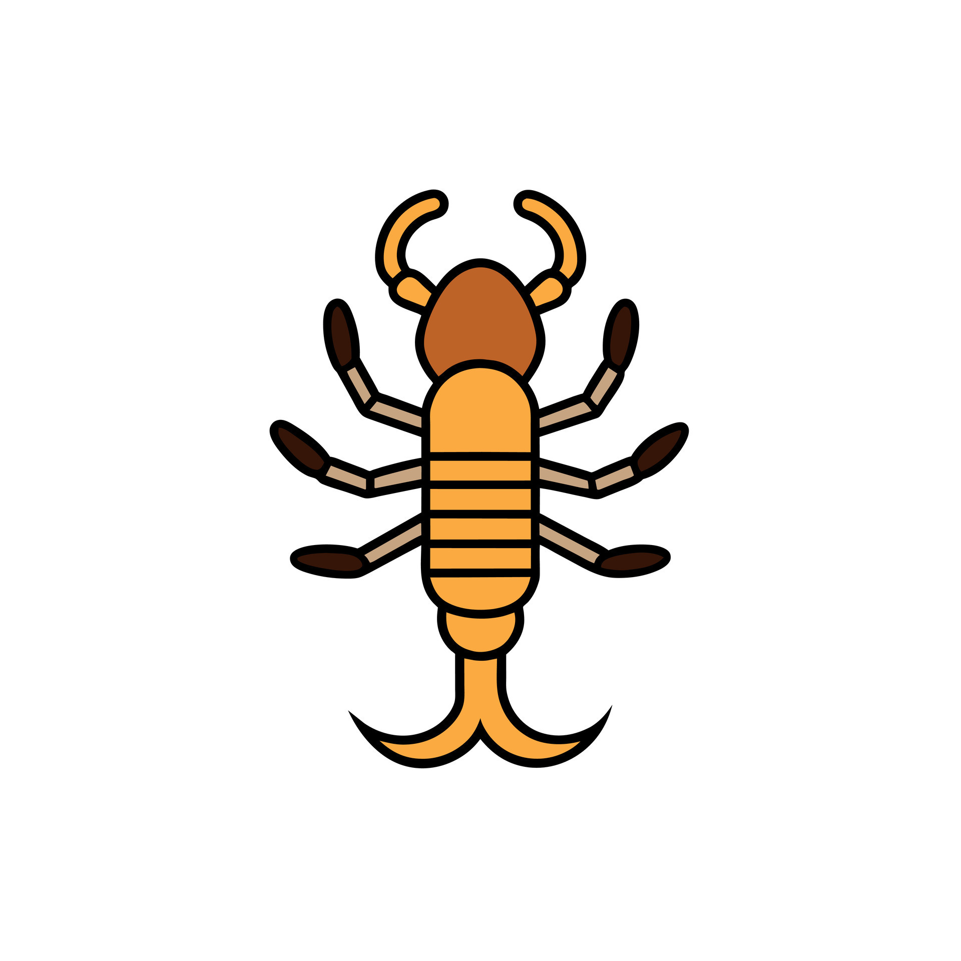Arizona Bark Scorpion Stands Icon Illustration 46916578 Vector Art At Vecteezy