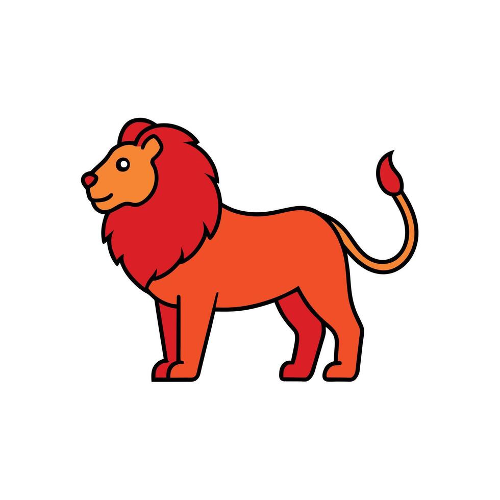 Asian Lion stands icon illustration 46916870 Vector Art at Vecteezy