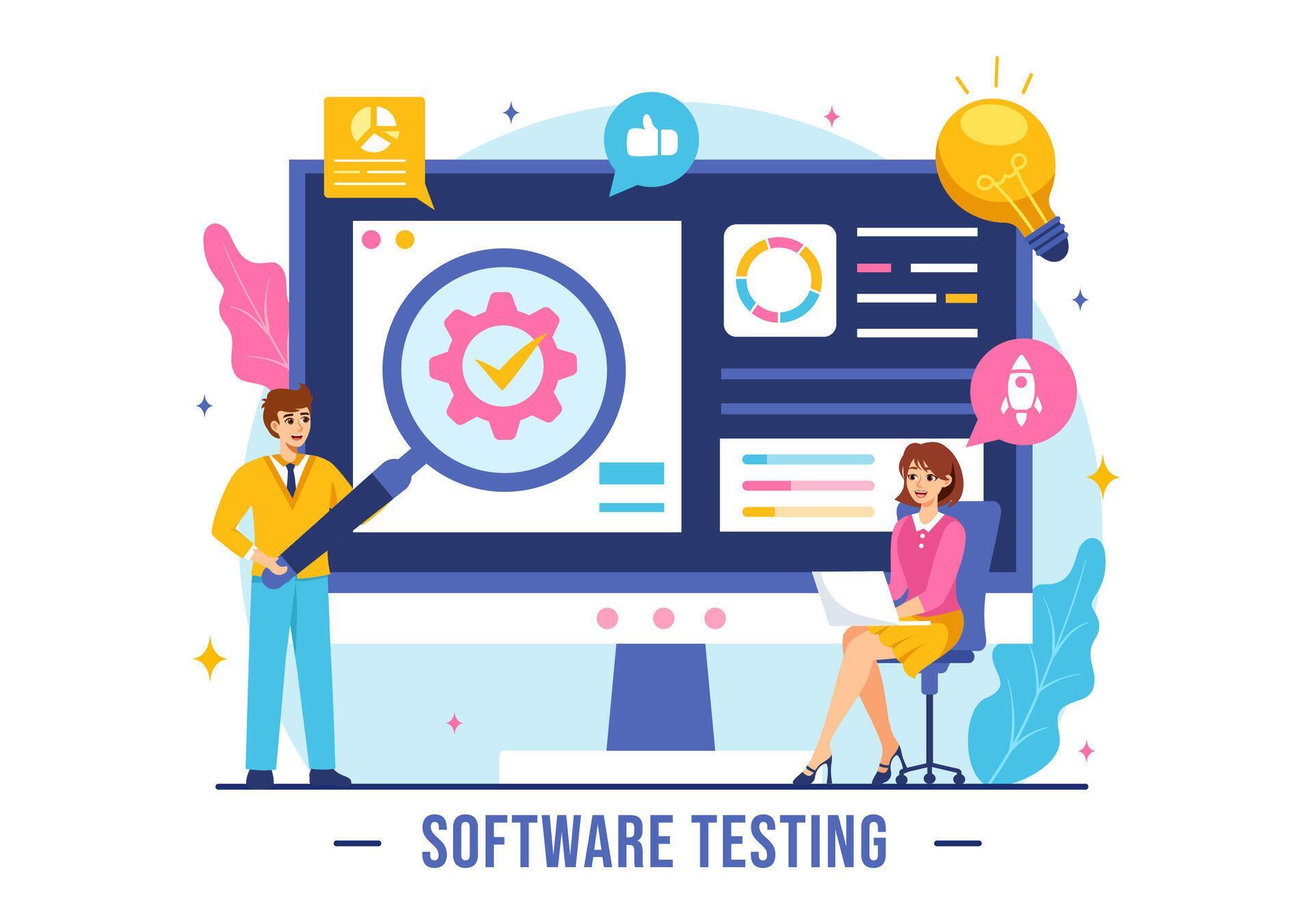Software Testing Illustration featuring Application Engineering ... Software Testing Illustration featuring Application Engineering ...