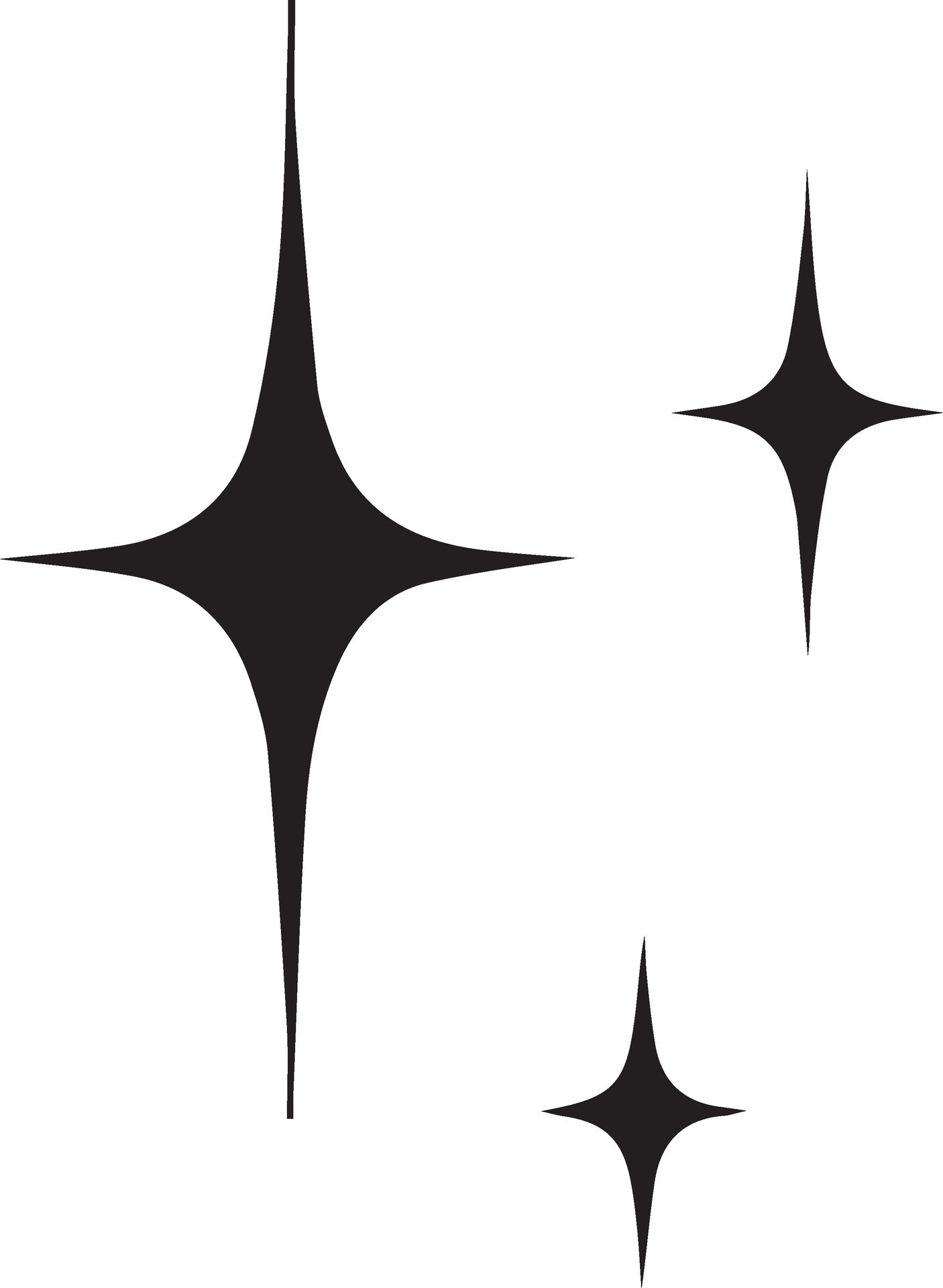 Twinkle star shapes design. Stars line art icon for clean, shining and sparkle sign. four ...