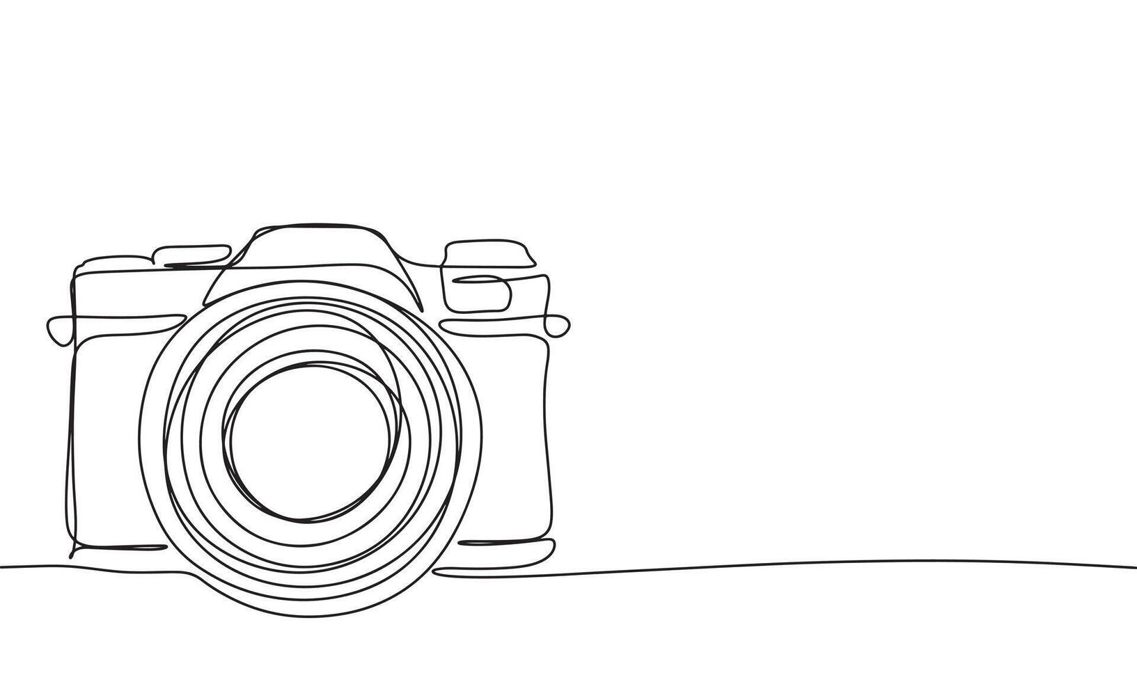 Retro camera one line continuous. Line art camera. Hand drawn art. 46926809 Vector Art at Vecteezy