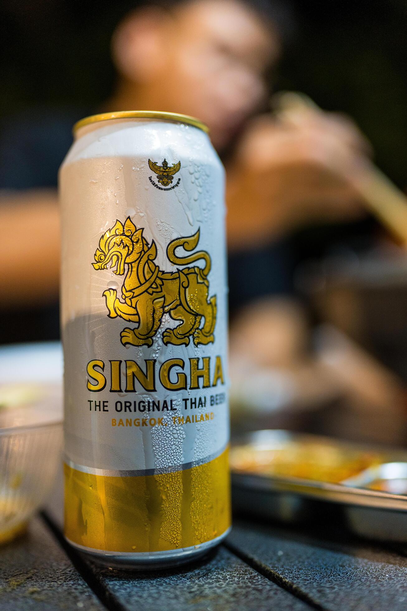 Bangkok, Thailand - June 23, 2024 A Singha beer long can 490ml. at camping 46927699 Stock Photo ...