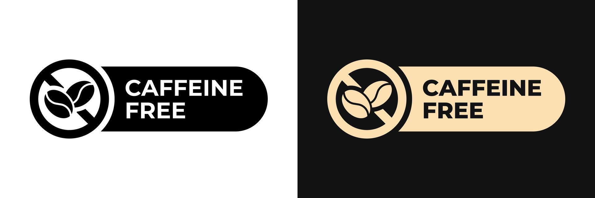Premium Caffeine free label design. Caffeine free icon gold ... Premium Caffeine free label design. Caffeine free icon gold ...