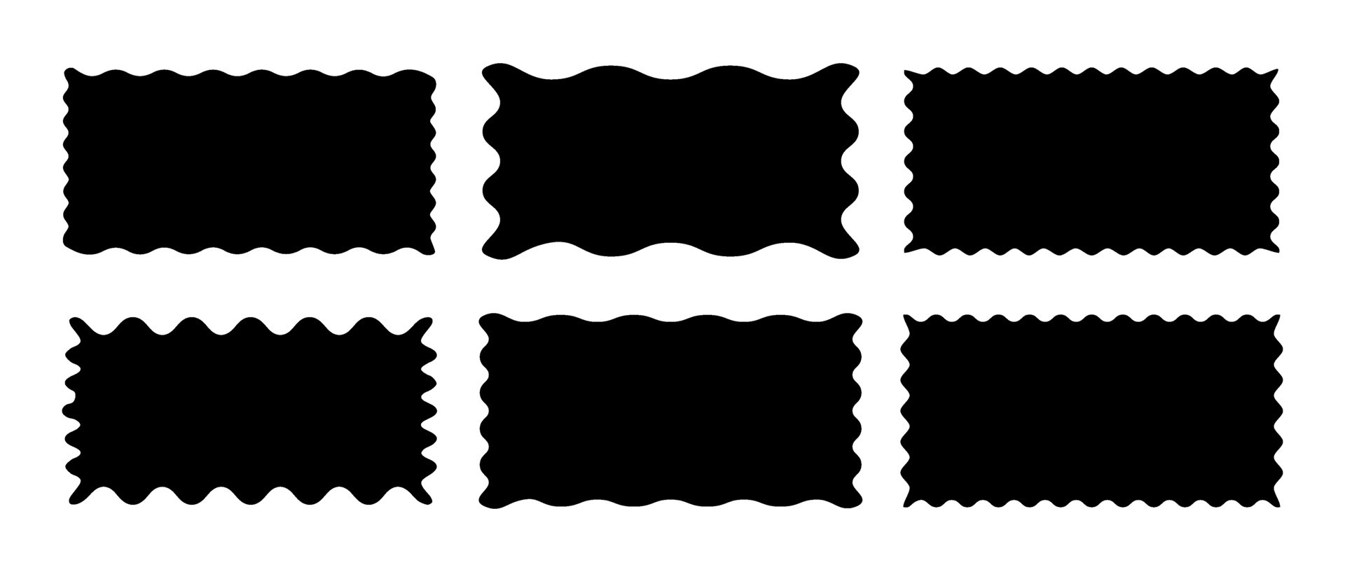 Set Of Rectangle Shape Frames With Zigzag Edge Uneven Zigzag Rectangular Shapes Jagged