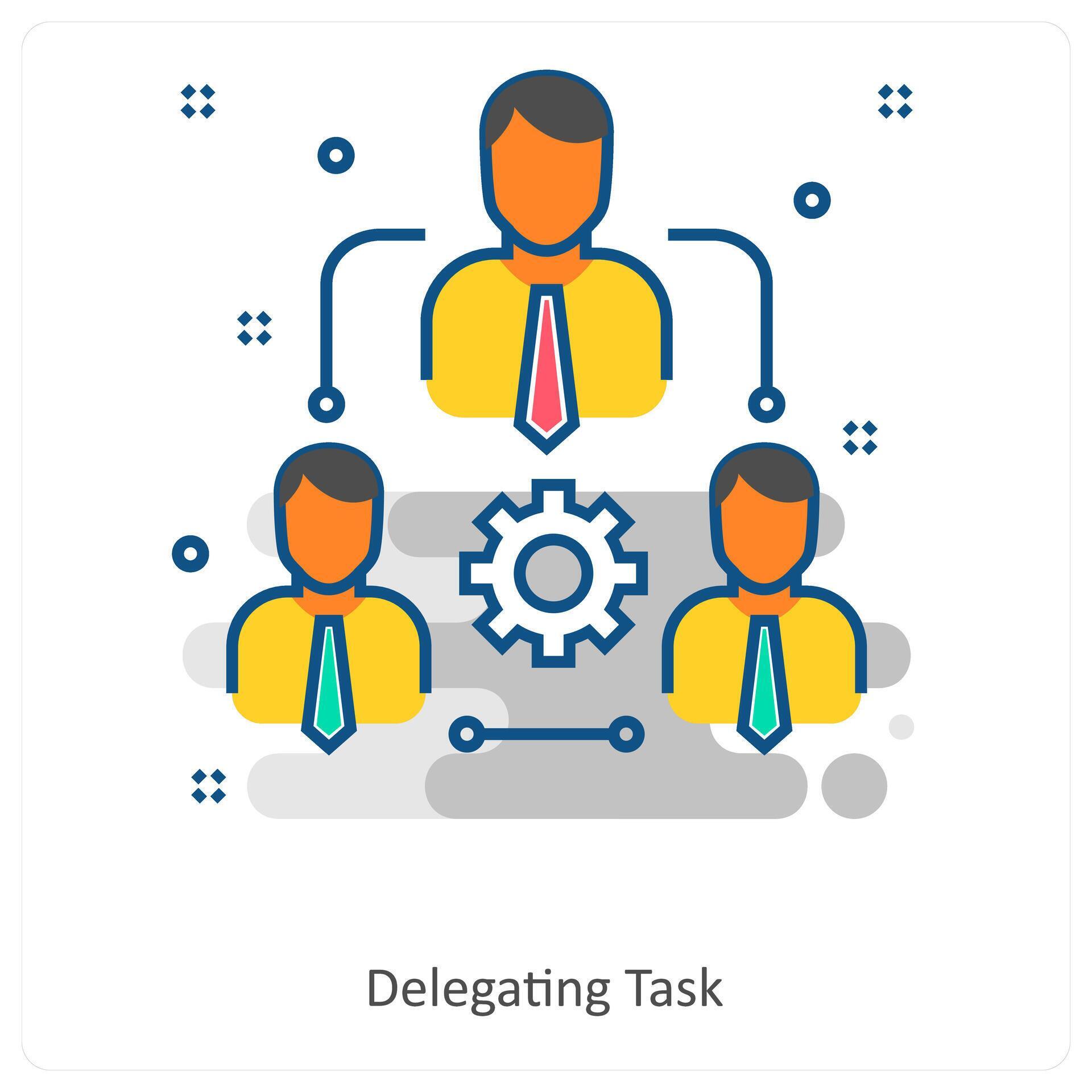 Delegating Task and Business icon concept 46931946 Vector Art at Vecteezy