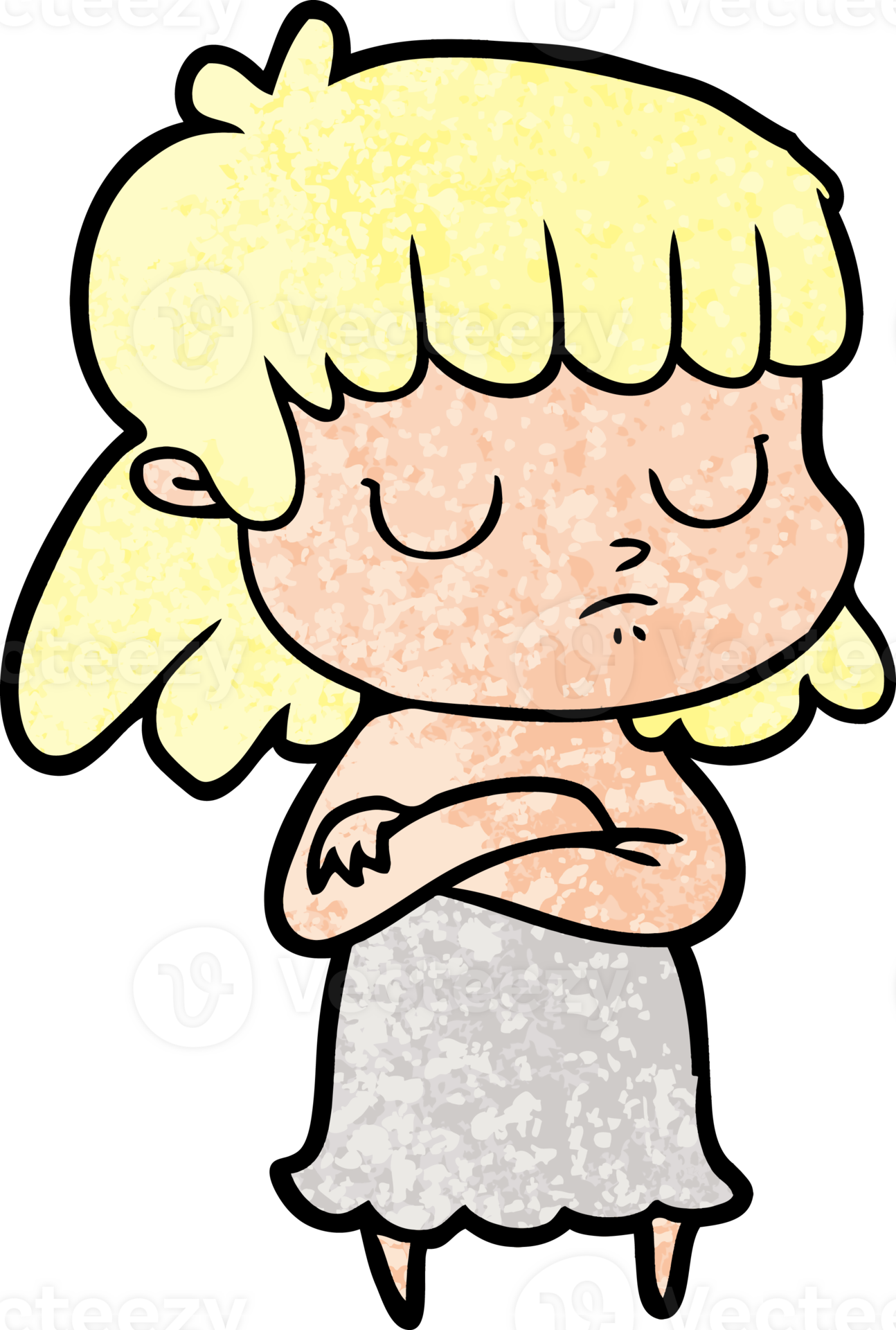 cartoon indifferent woman drawing 46952324 PNG