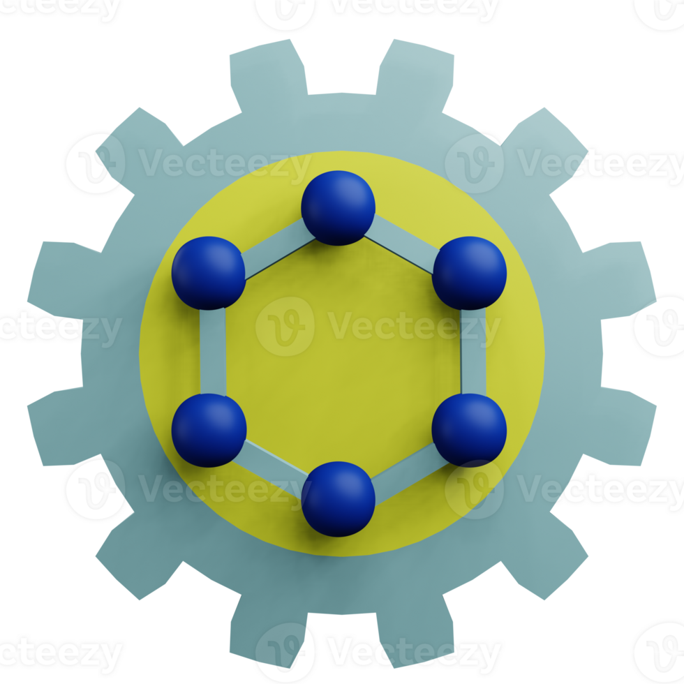 3 D Illustration Of Nano Technology Icon 46952462 Png