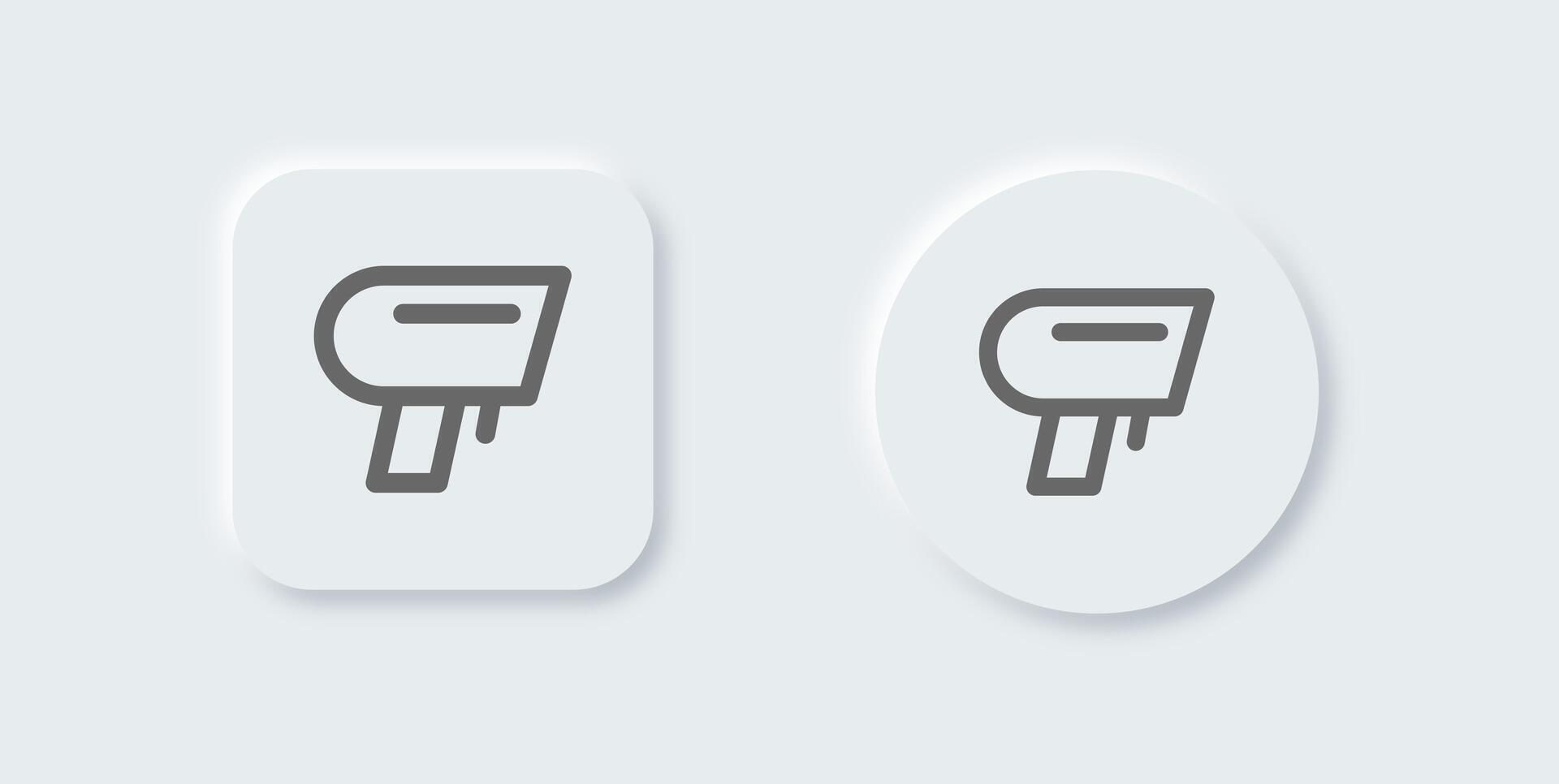 Barcode Scanner Line Icon In Neomorphic Design Style Qr Code Signs