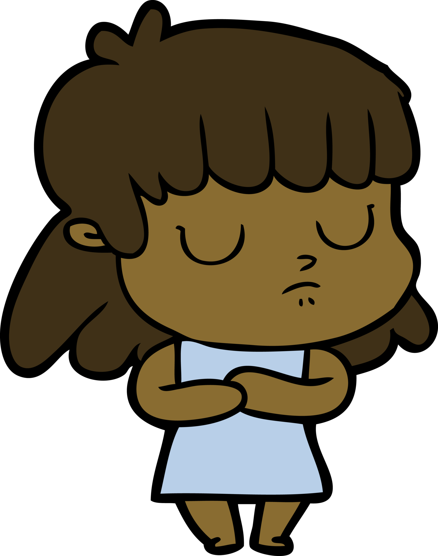 cartoon indifferent woman drawing 46957353 PNG