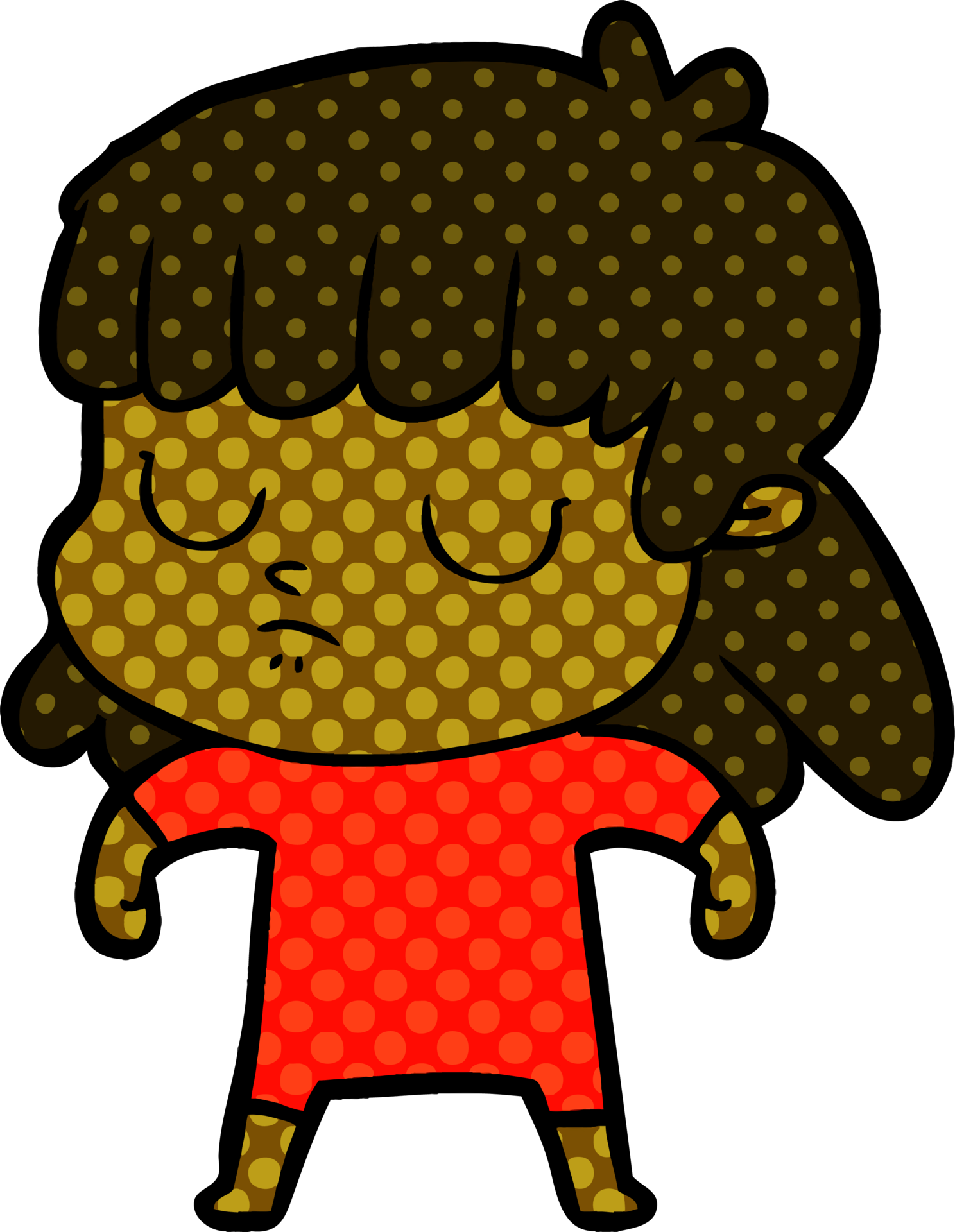 cartoon indifferent woman drawing 46957567 PNG