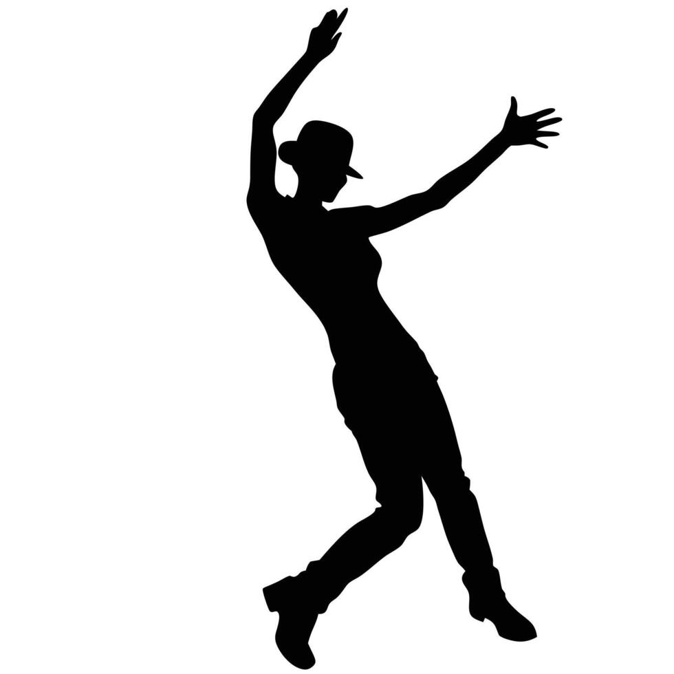 Romantic Couple Dancing Silhouette White Background 46959173 Vector
