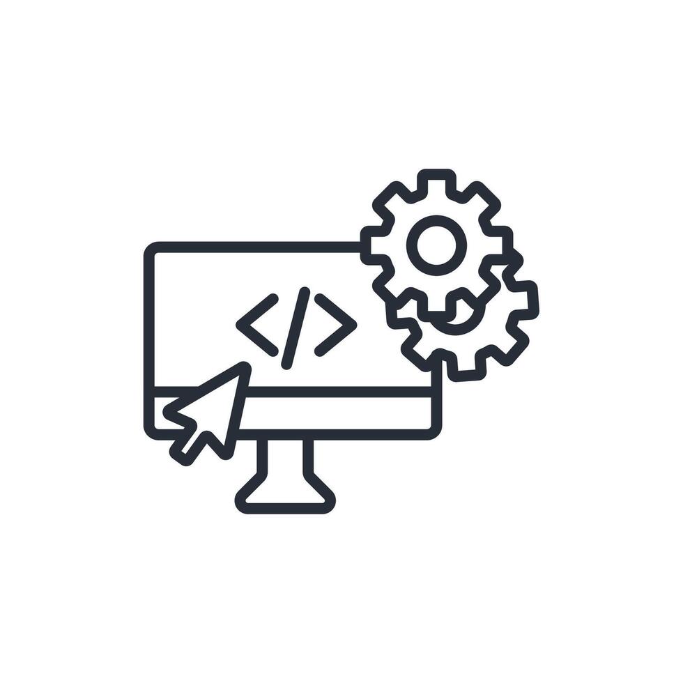Software Development Icon Editable Strokelinear Style Sign For Use