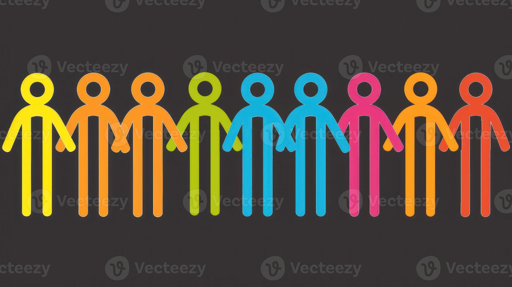 Diversity Equity And Inclusion Concept Deib Colorful Stick Figures